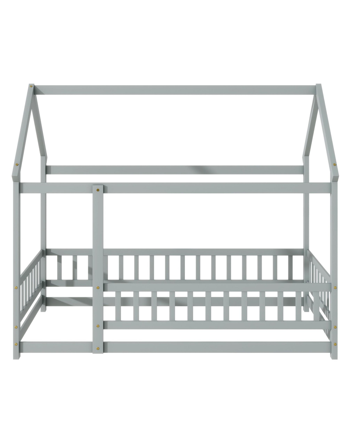 Click here for Cesicia Twin House-Shaped Floor Bed with Fence & R... prices