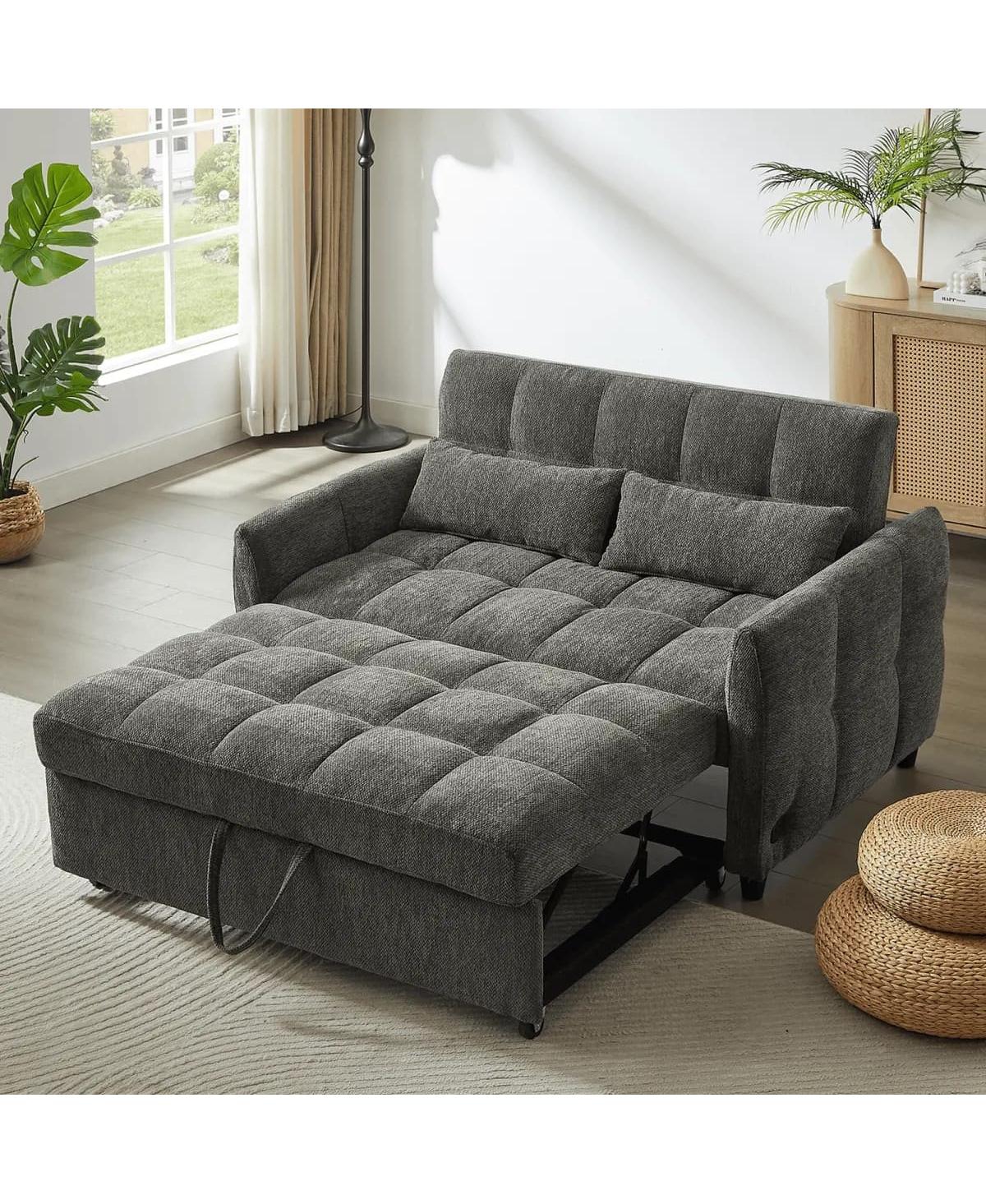 Click here for Maison Boucle 52.8 Usb Convertible Sleeper Sofa Be... prices