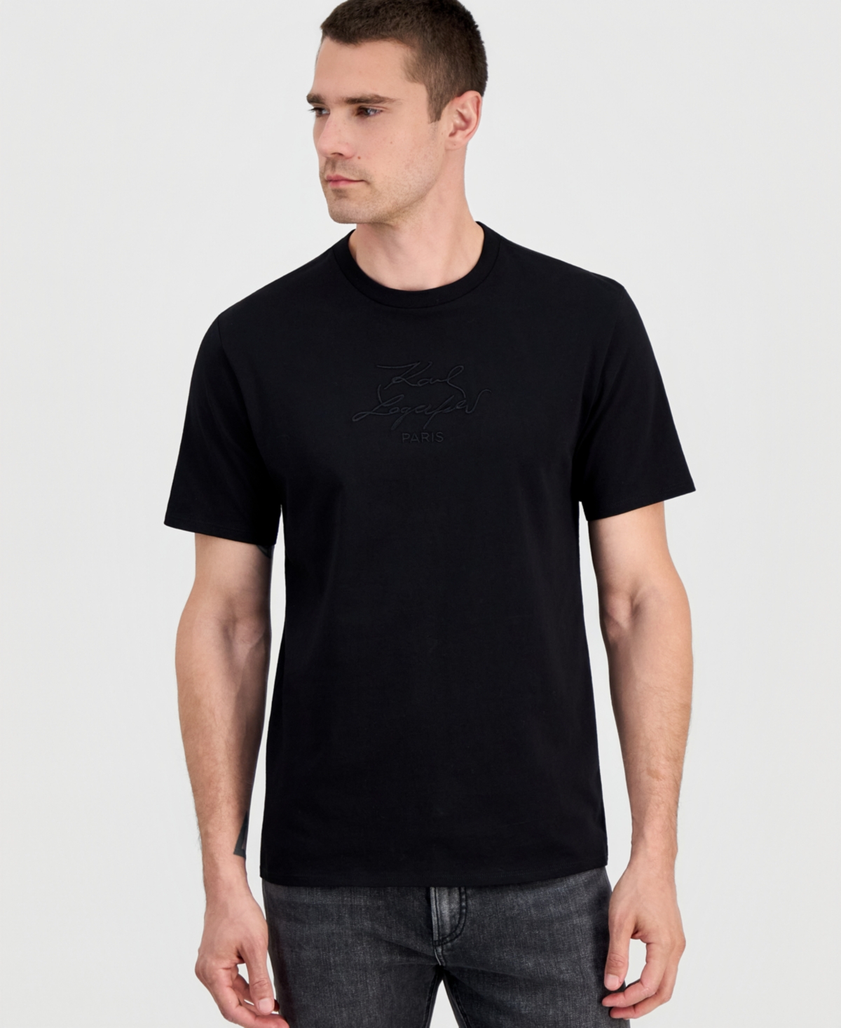 Click here for Karl Lagerfeld Paris Mens Embroidered Logo Cotton... prices