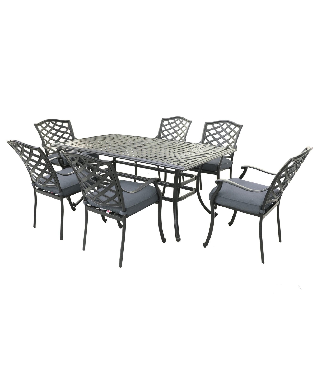 Click here for Mondawe 6 - Person 68" Long Aluminum Dining S... prices