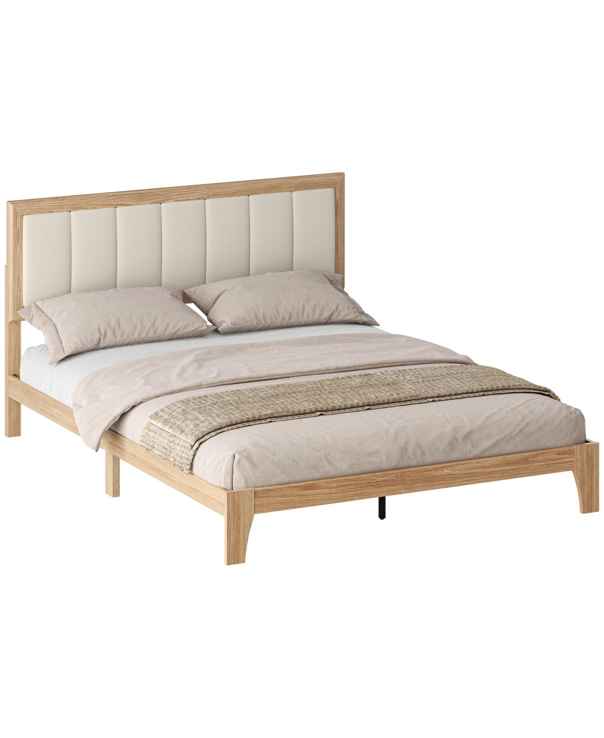 Click here for Homcom Queen Bed Frame with Headboard  Platform Be... prices