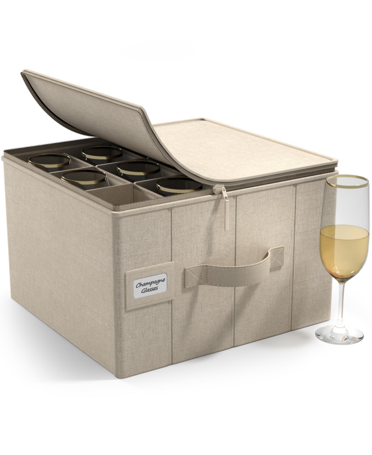 Click here for Sorbus Champagne Flute Glasses Organizer Case with... prices