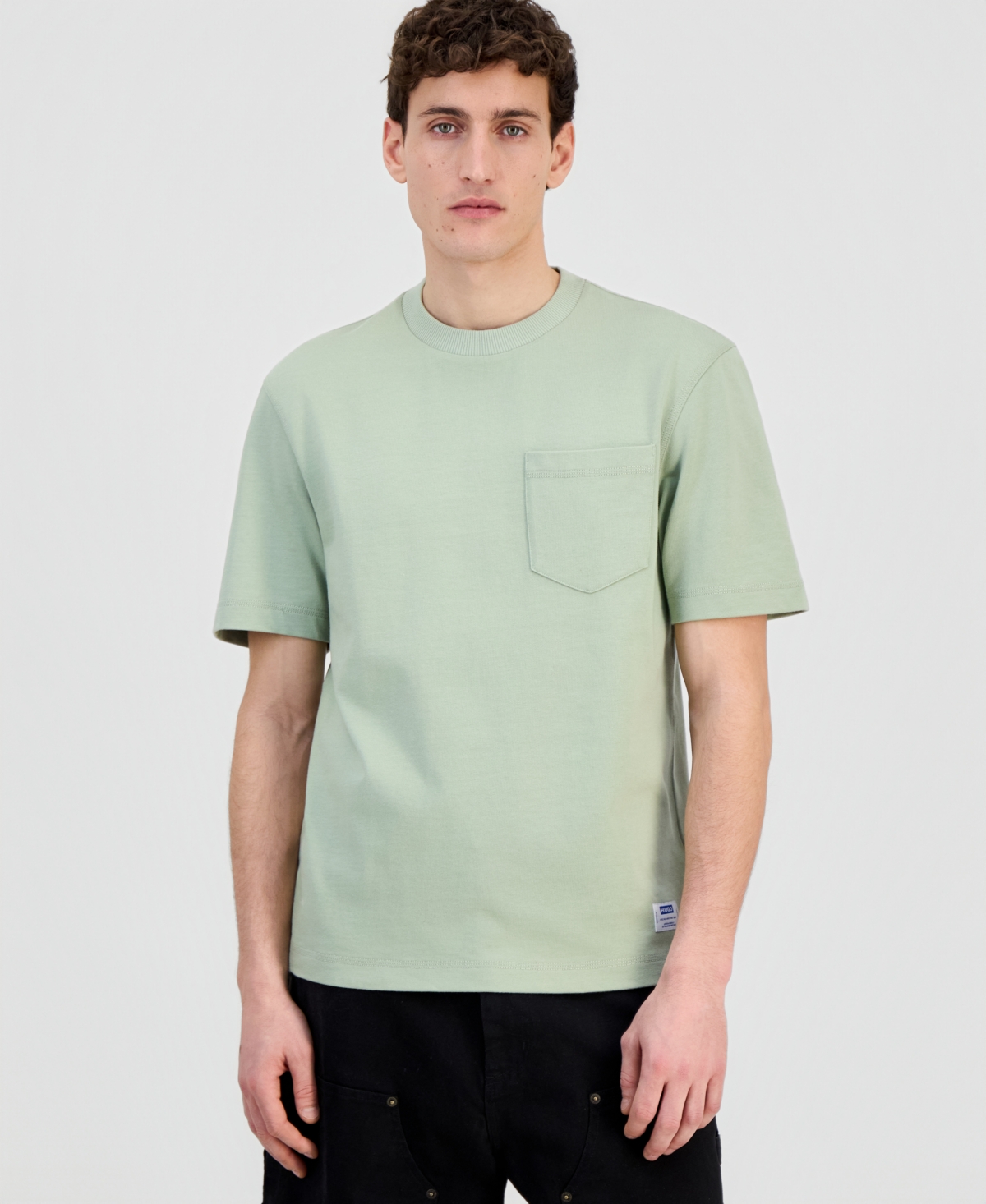 Click here for Hugo Boss Mens Cotton Solid-Color Pocket T-Shirt -... prices