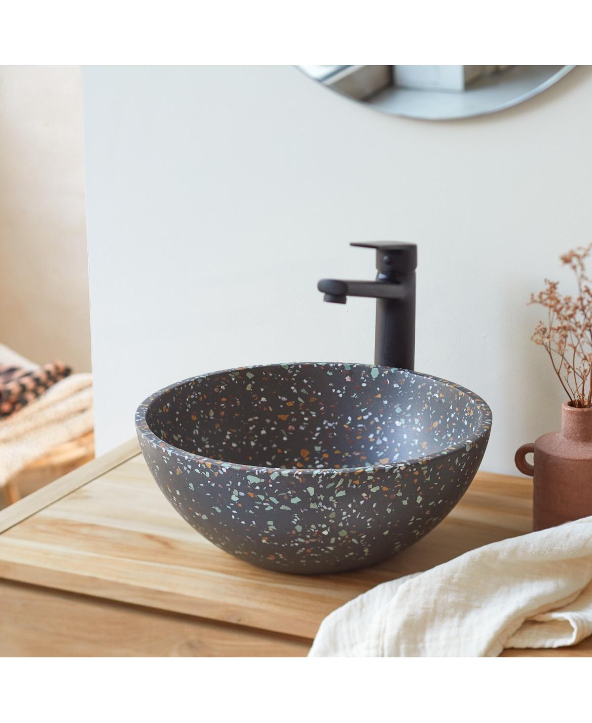 Click here for Tikamoon Micha round confetti terrazzo basin - Cha... prices