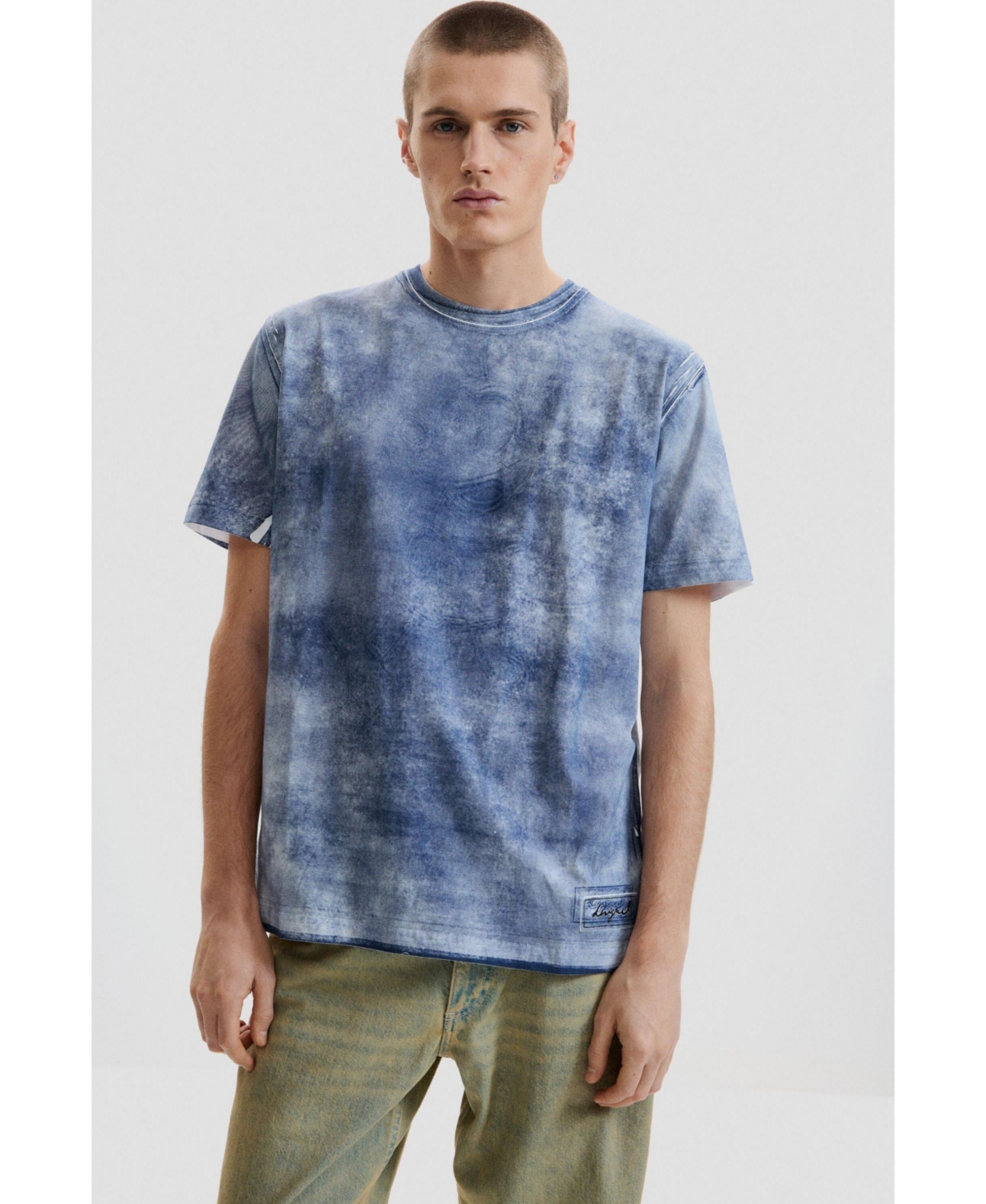 Click here for Desigual Mens Mickey Crop T-Shirts - Blue prices