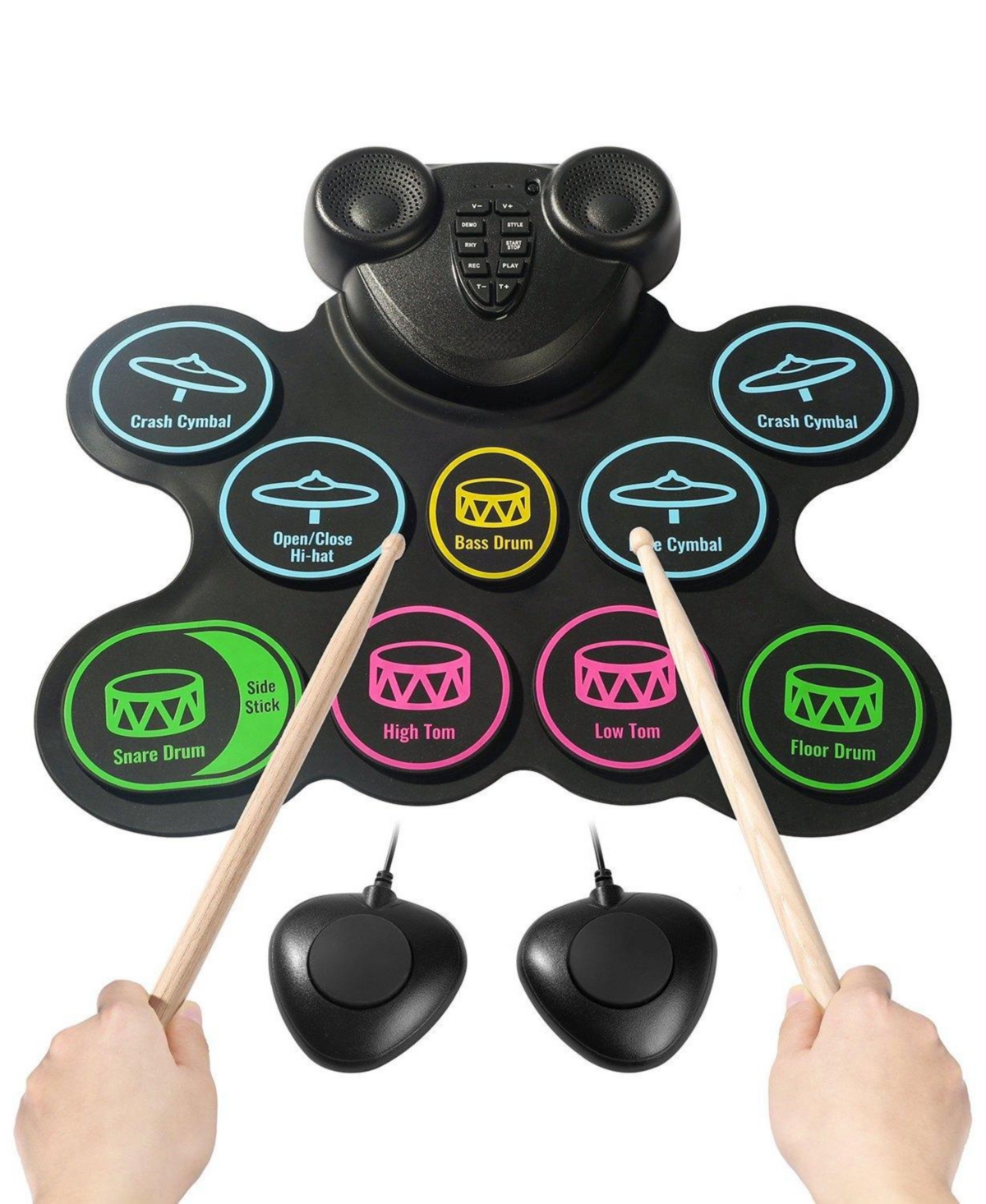 Click here for Roll-Up Electronic Drum Set  9 Pads with Double Pe... prices
