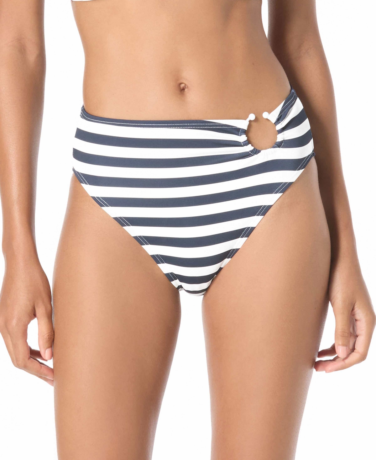 Click here for Michael Kors Womens High Waist Swim Bottoms - Navy prices