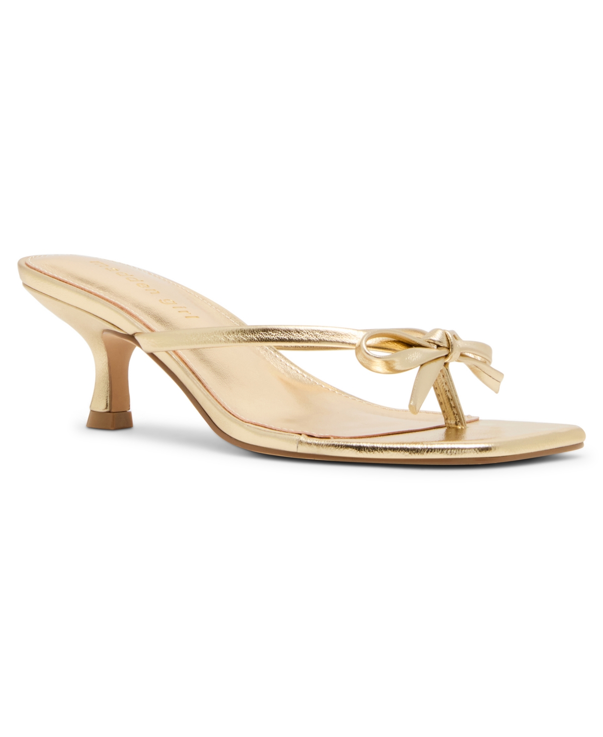 Click here for Madden Girl Charlotte Kitten-Heel Bow Dress Sandal... prices