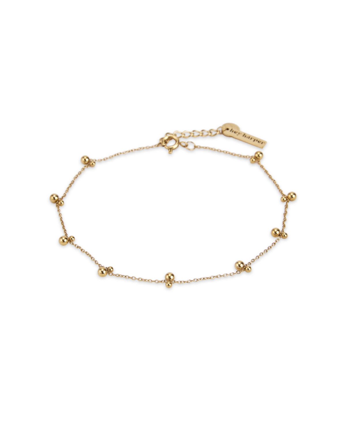 Click here for Hey Harper Double Bubble Anklet - Gold prices