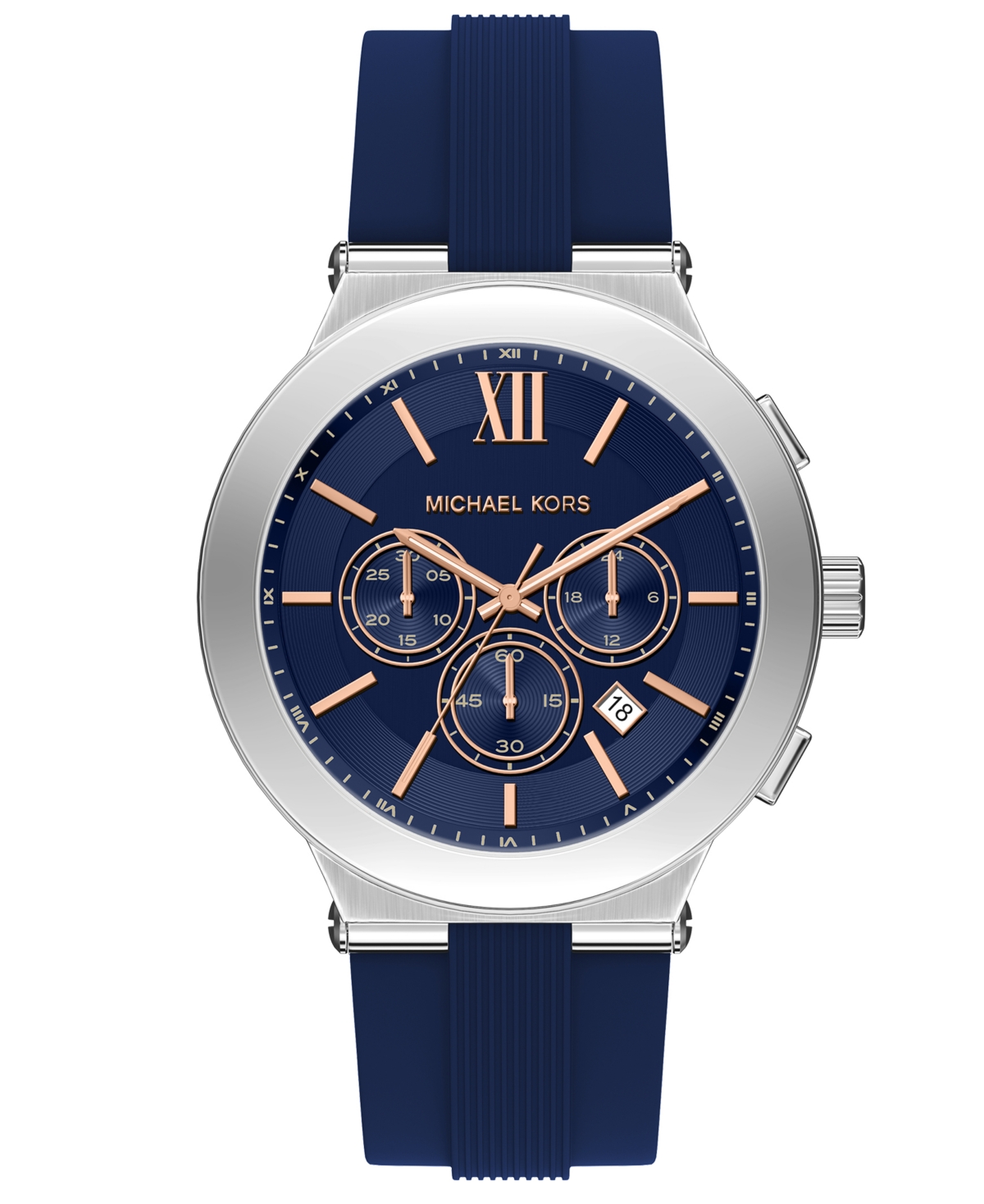 Click here for Michael Kors Mens Billie Chronograph Navy Silicone... prices