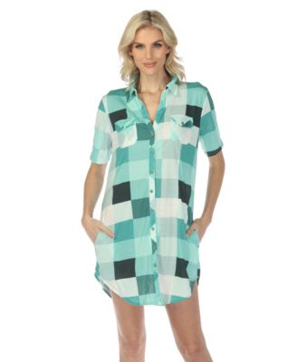 Click here for White Mark Womens Short Sleeve Plaid Button Down S... prices