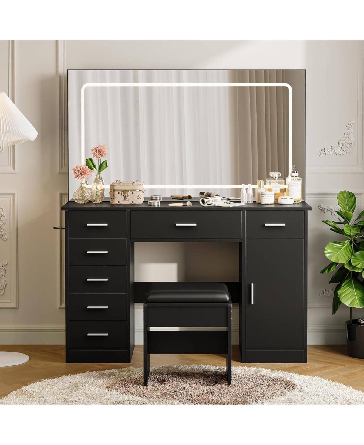 Click here for Gaomon Vanity Desk Large Mirror and Lights - Makeu... prices