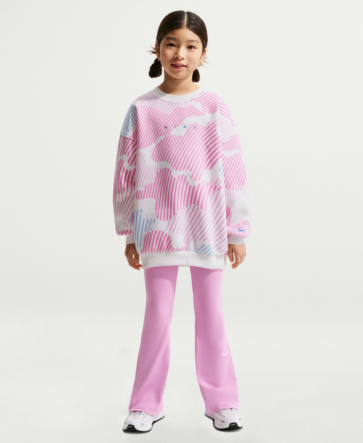 Click here for Nike Girls 7-16 Sportswear Club Boxy Crewneck Swea... prices