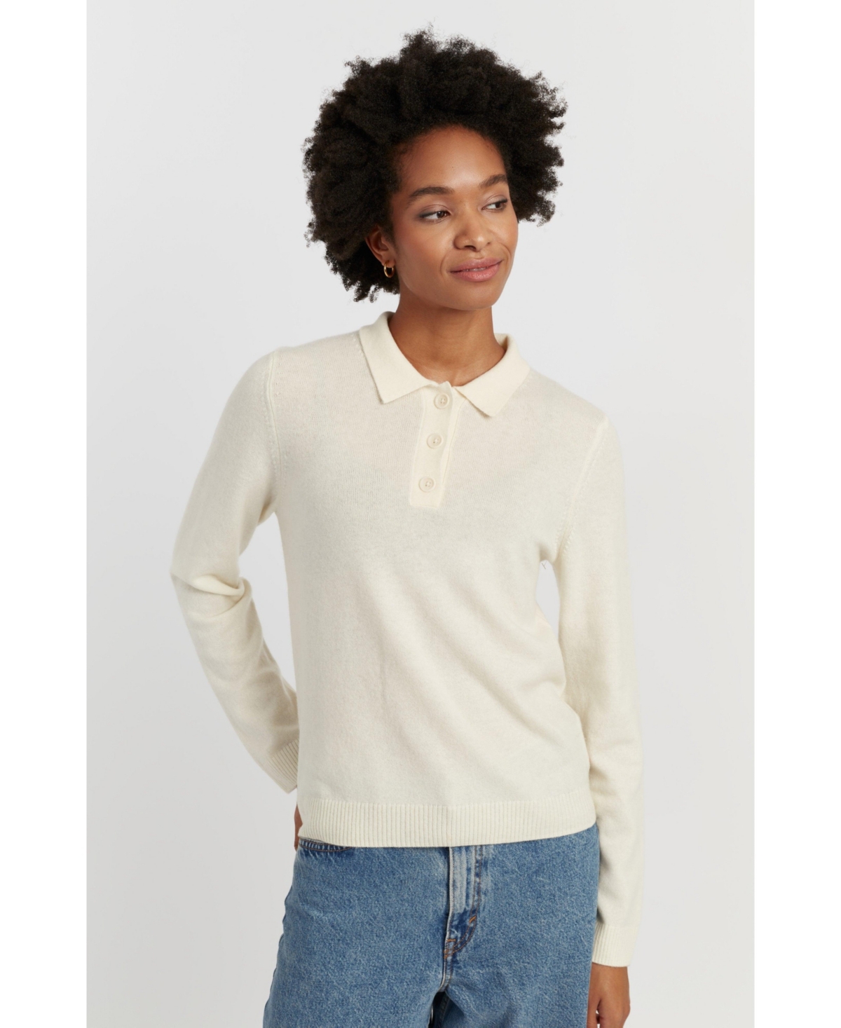 Click here for Chinti & Parker Womens Wool-Cashmere Knit Polo Swe... prices