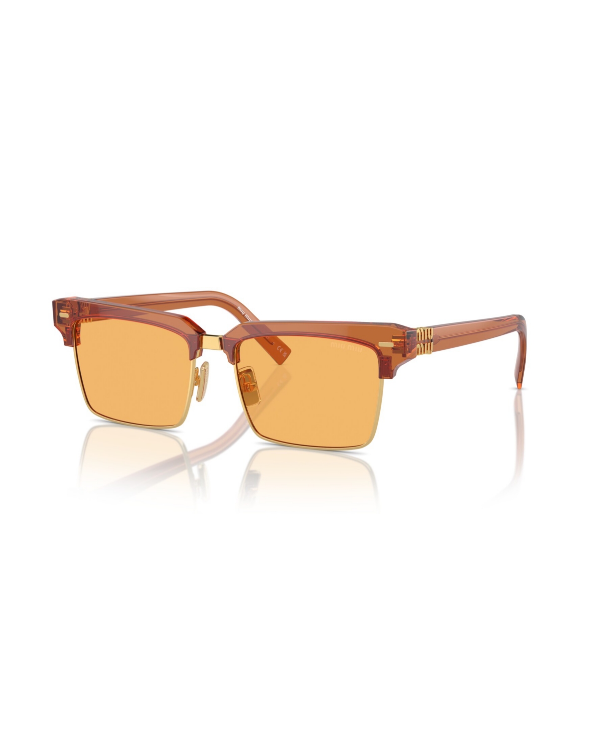 Click here for Miu Miu Womens Square Sunglasses  Mu 10ZS - Carame... prices