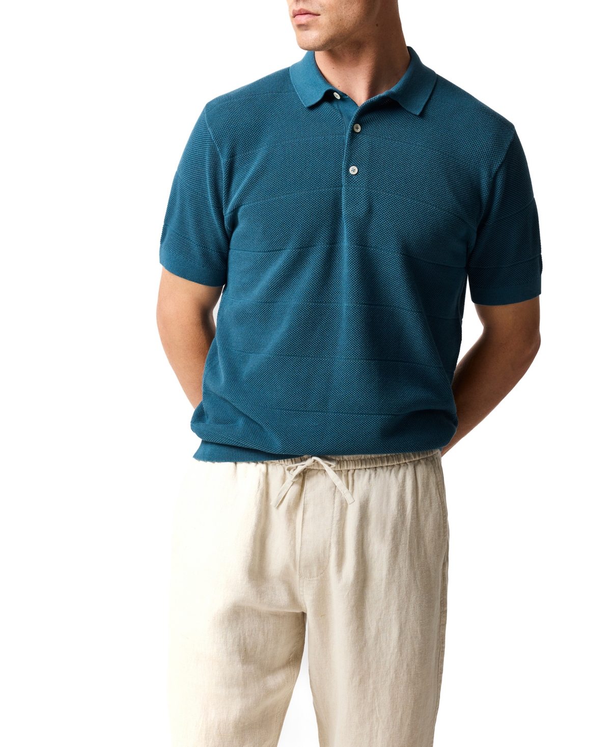 Click here for Rodd Gunn Mens Masons Flat Knit - Teal prices