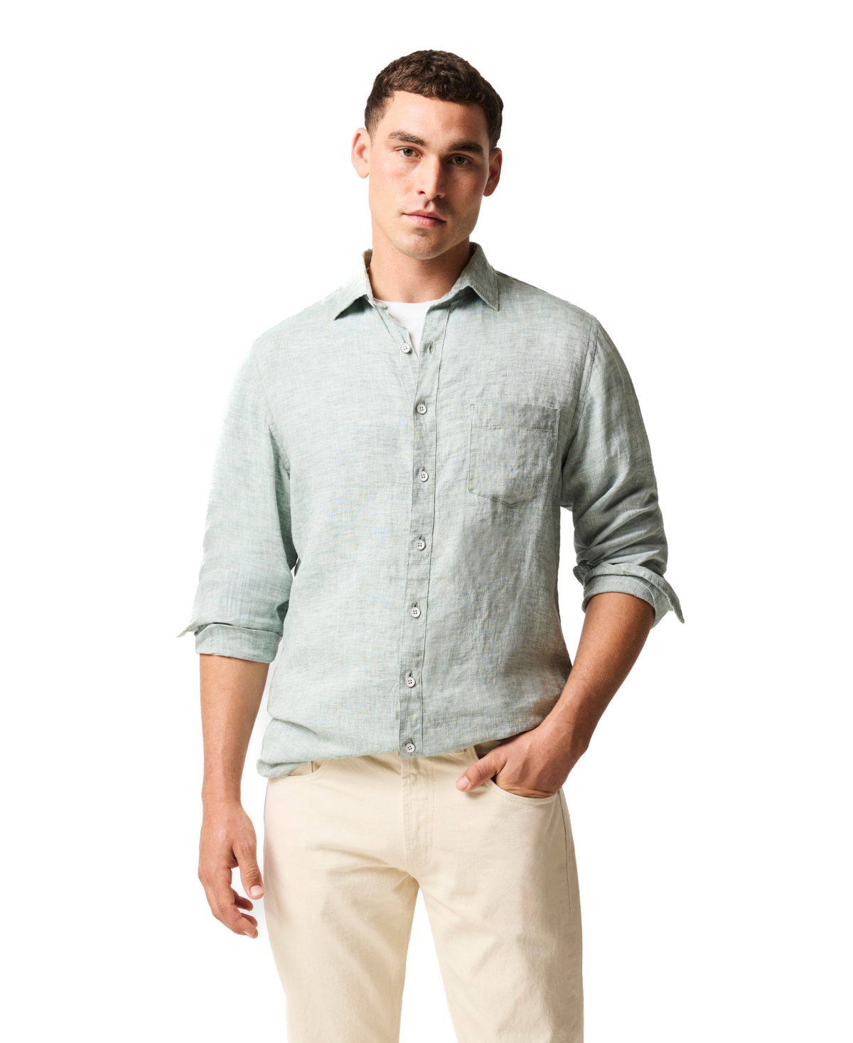 Click here for Rodd Gunn Mens Coromandel Linen Long Sleeve Slim F... prices