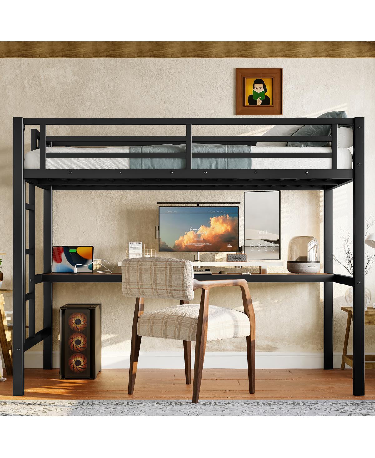 Click here for Streamdale Furniture Metal Loft Bed with Power Out... prices