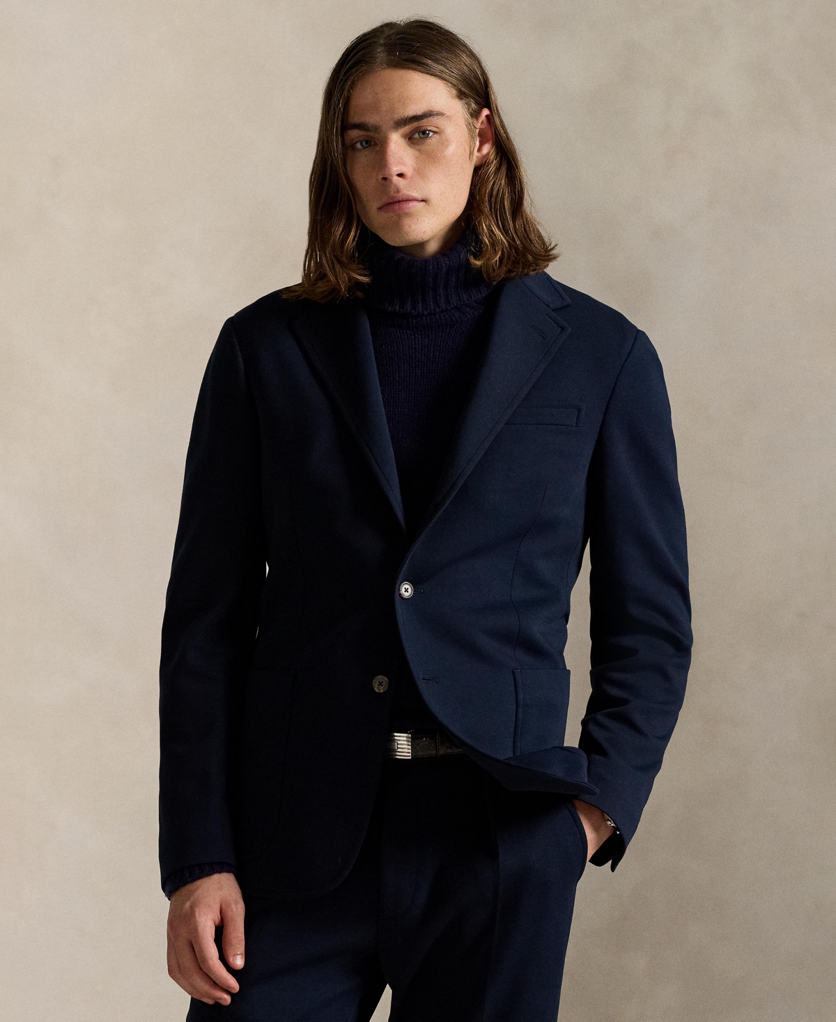 Click here for Polo Ralph Lauren Mens Double-Knit Modern-Fit Blaz... prices