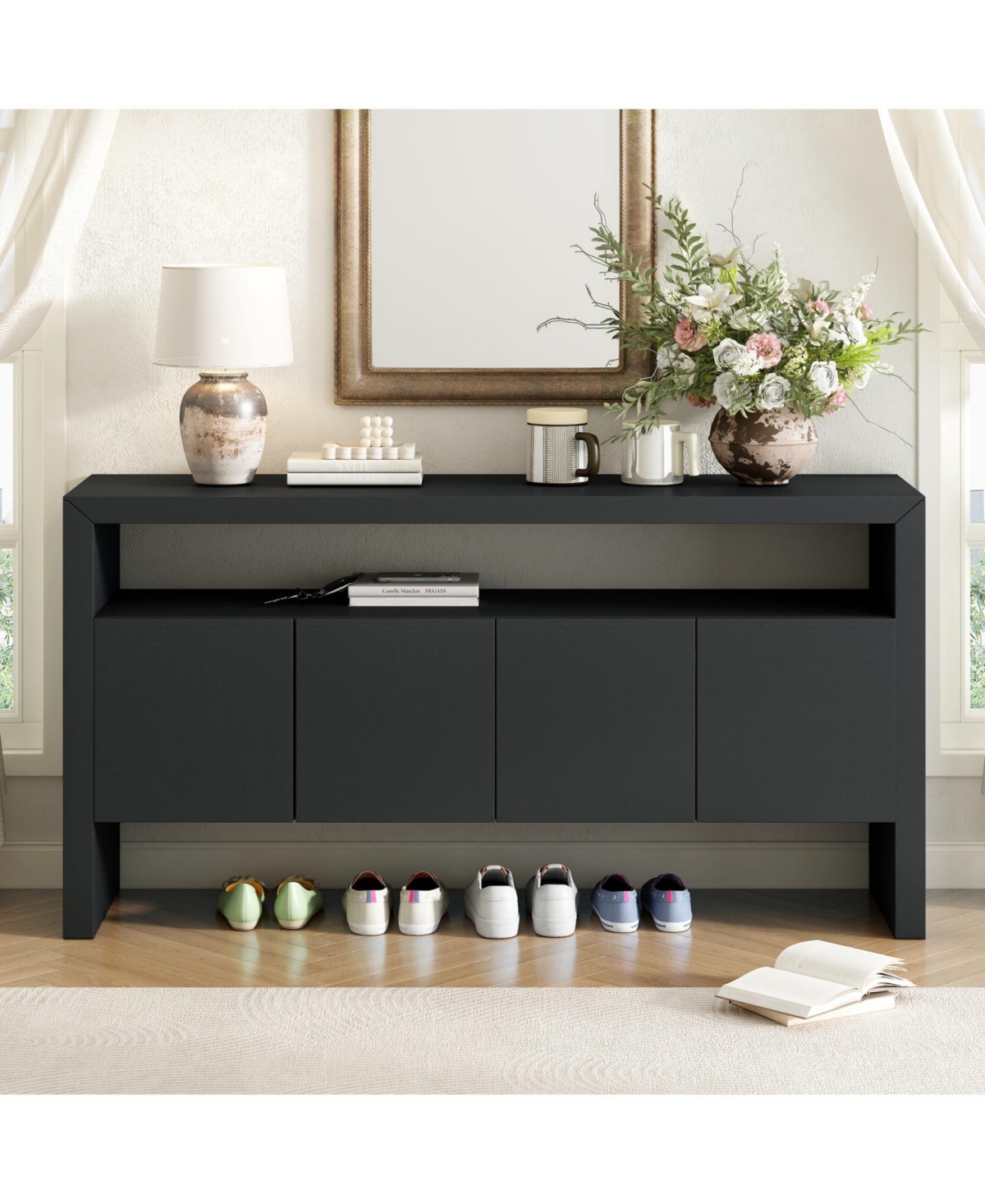 Click here for Streamdale Furniture Modern Wood Sideboard - Black prices