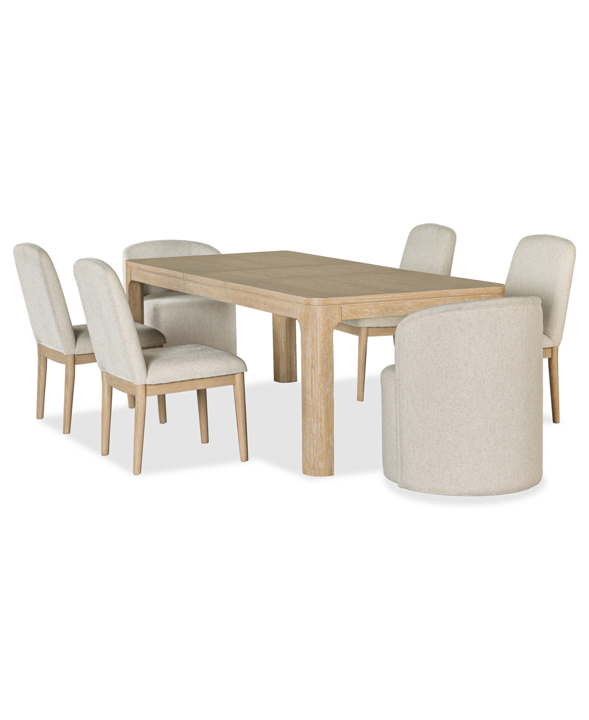 Click here for Furniture Marcel 7-Pc. Wood Rectangular Table and... prices