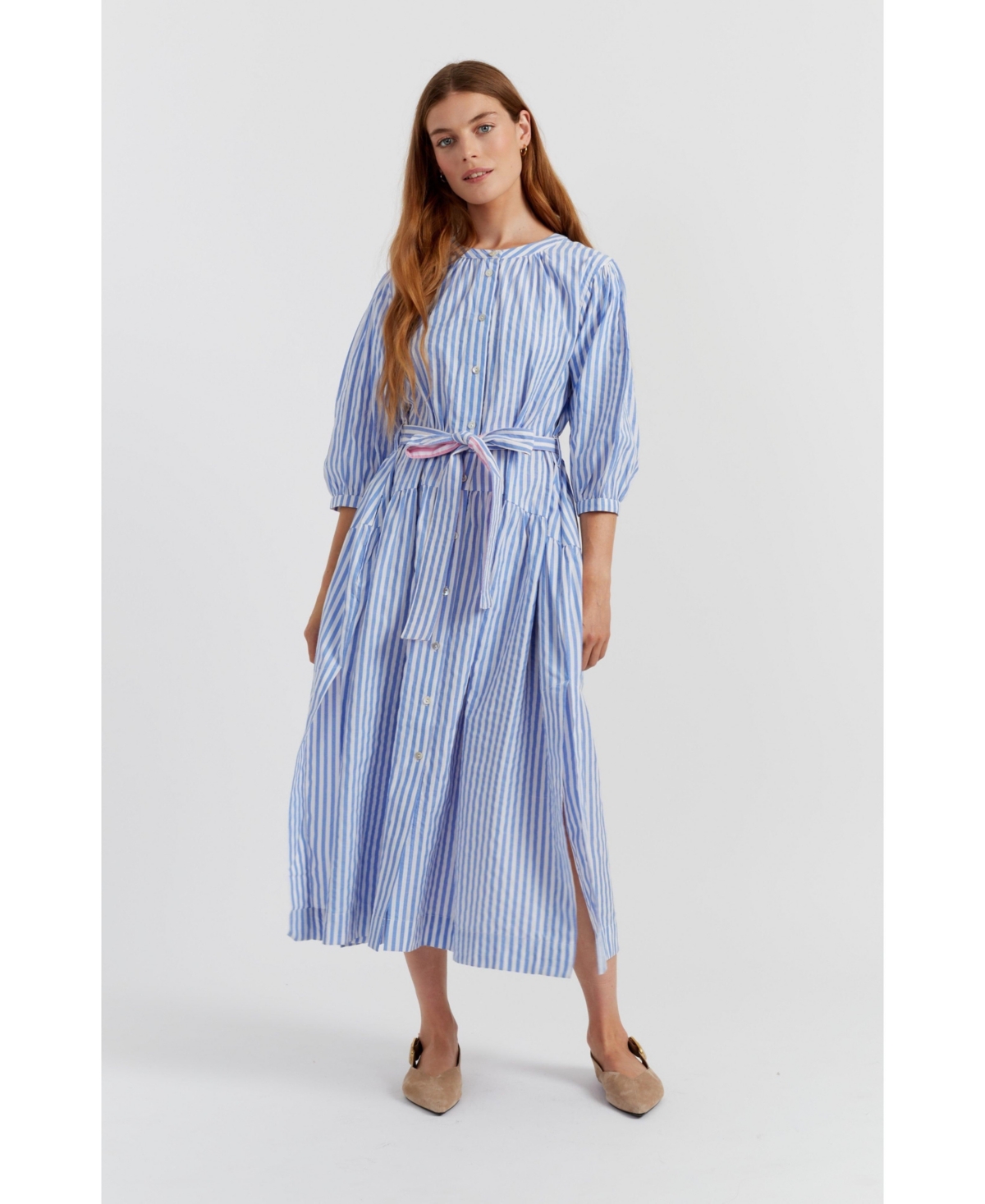 Click here for Chinti & Parker Womens Oxford Stripe Cotton Shirt... prices