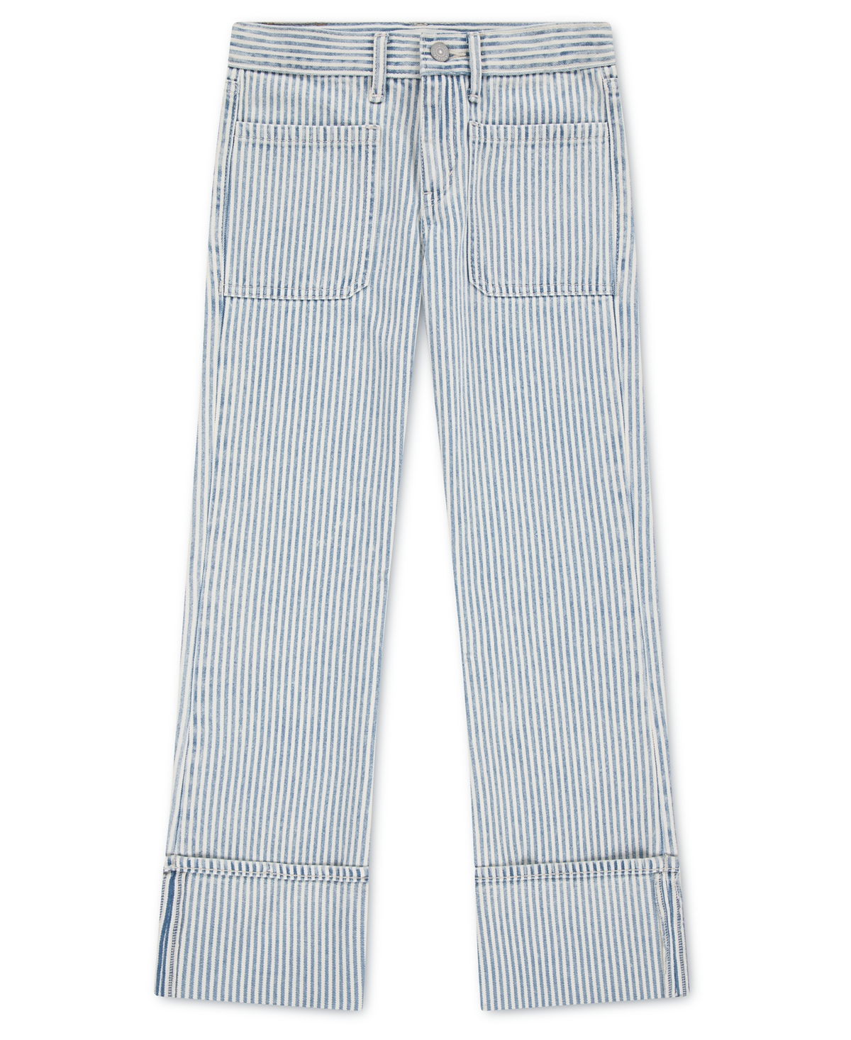 Click here for Levis Girls 7-16 Railroad Striped Wide Leg Jeans -... prices