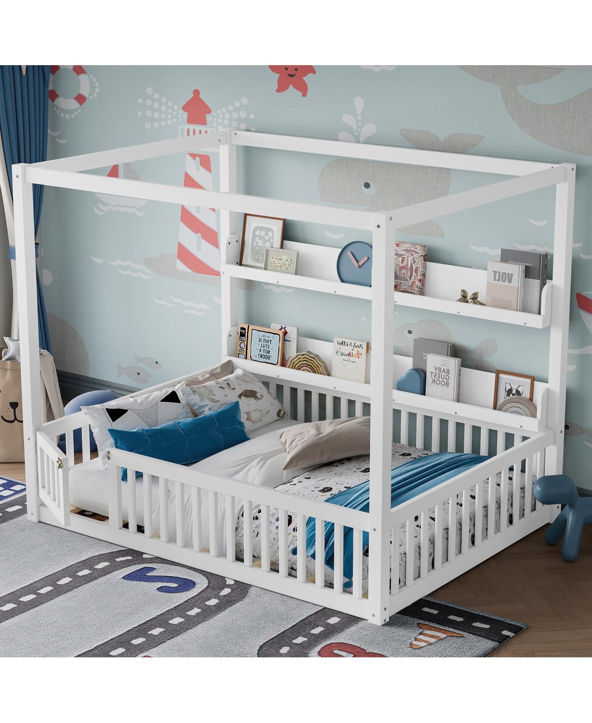 Click here for Streamdale Furniture Full Size Canopy Bed with Gua... prices