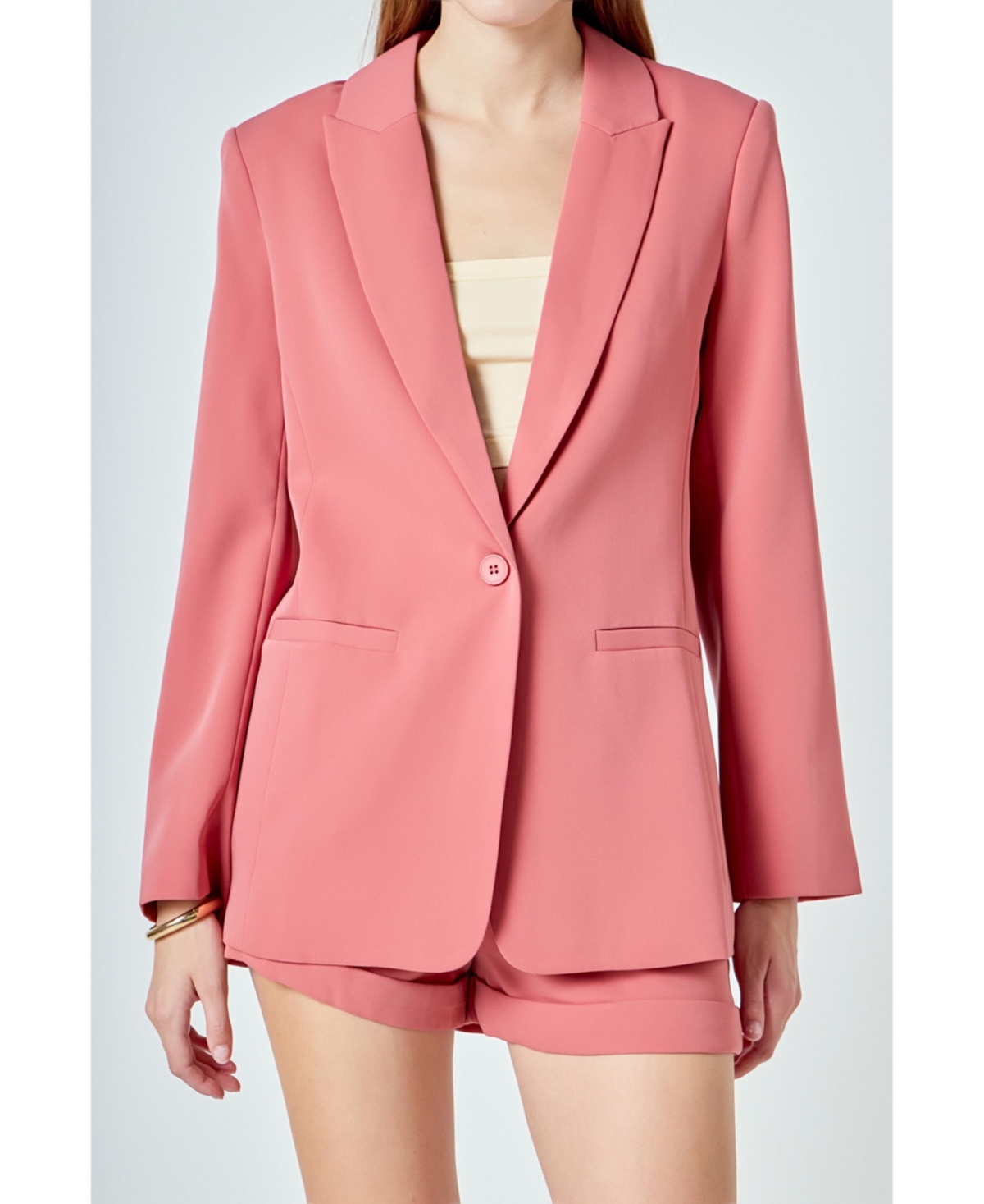Click here for endless rose Womens Single-Breasted Blazer - Dusty... prices