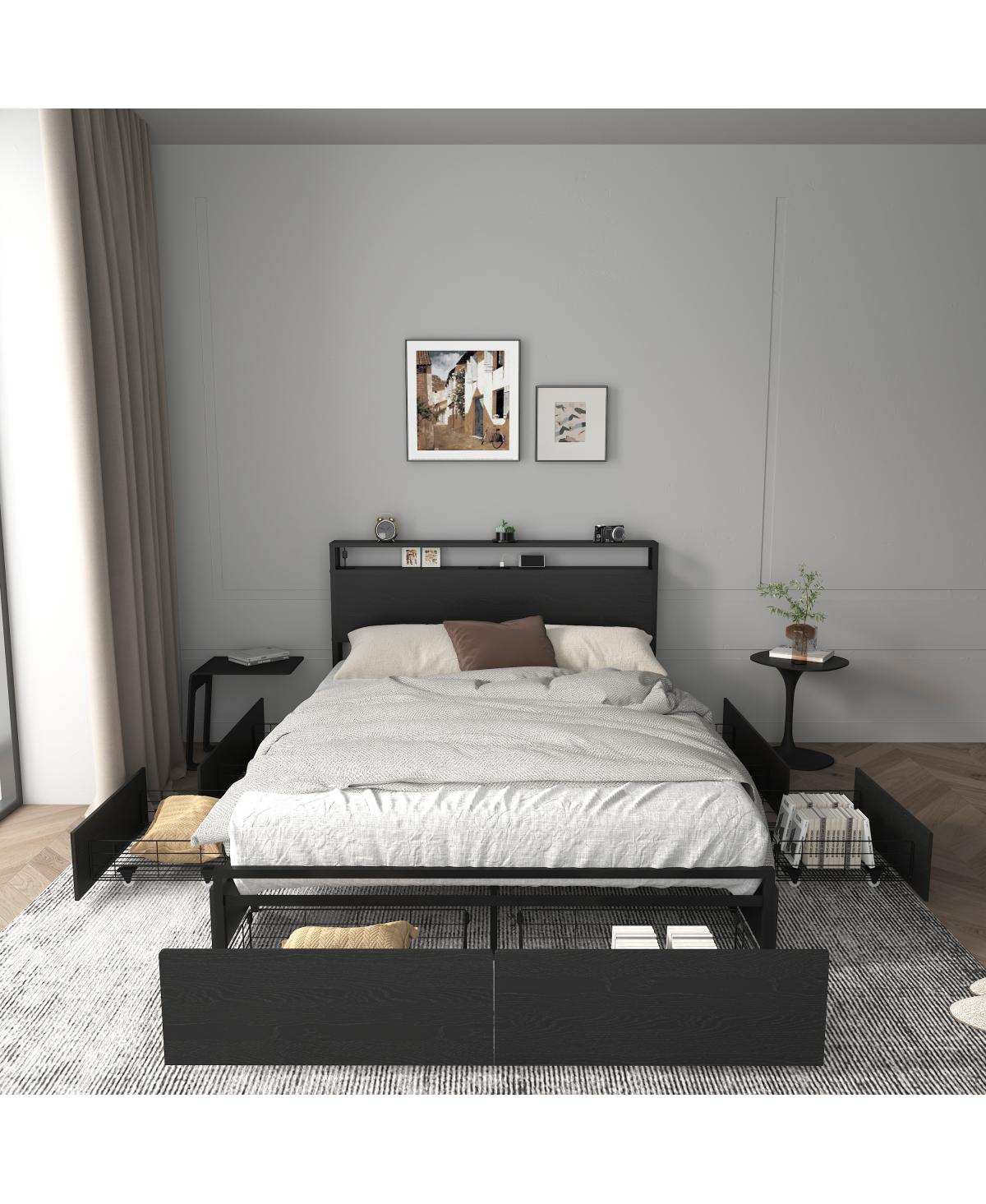 Click here for Streamdale Furniture Full Bed Frame with Storage H... prices