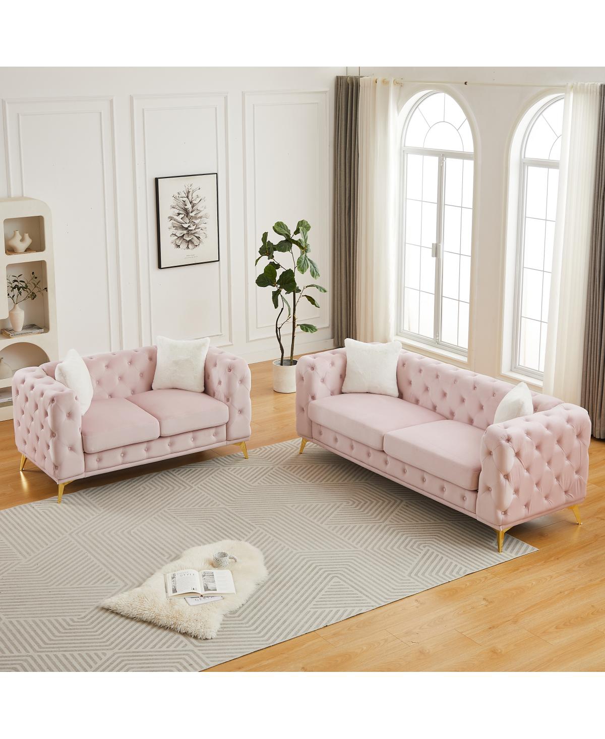 Click here for Streamdale Furniture Velvet 3+2 Seater Sofa with S... prices