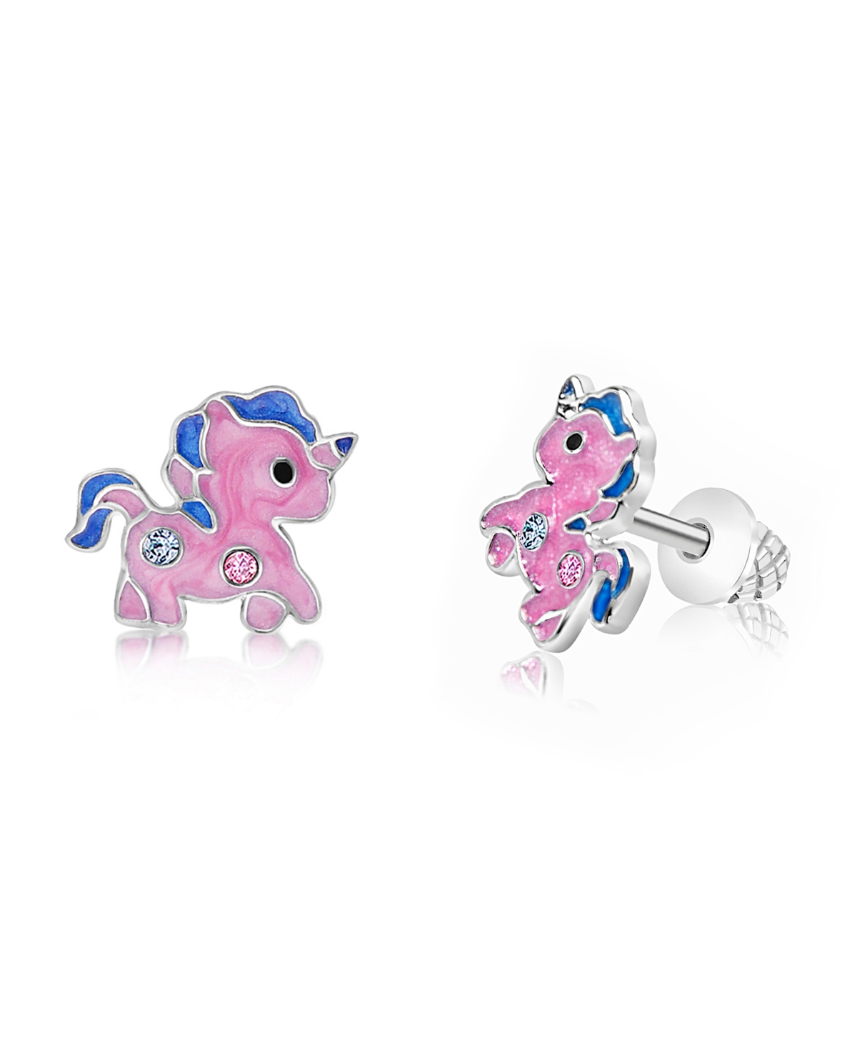 Click here for Chanteur/Girl/Unicorn Enamel Crystal White Gold Pa... prices