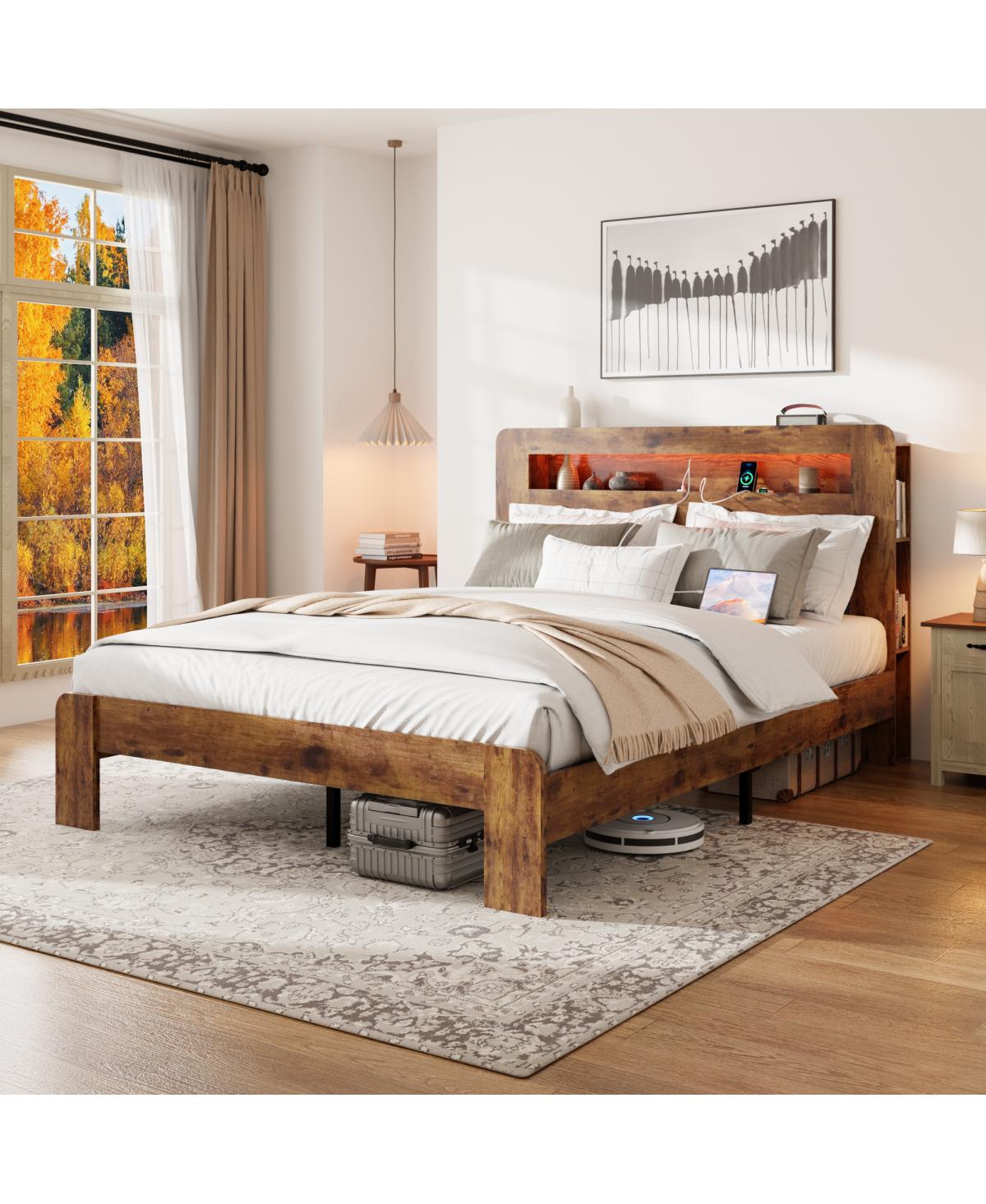 Click here for Streamdale Furniture Wood Platform Bed Frame Queen... prices