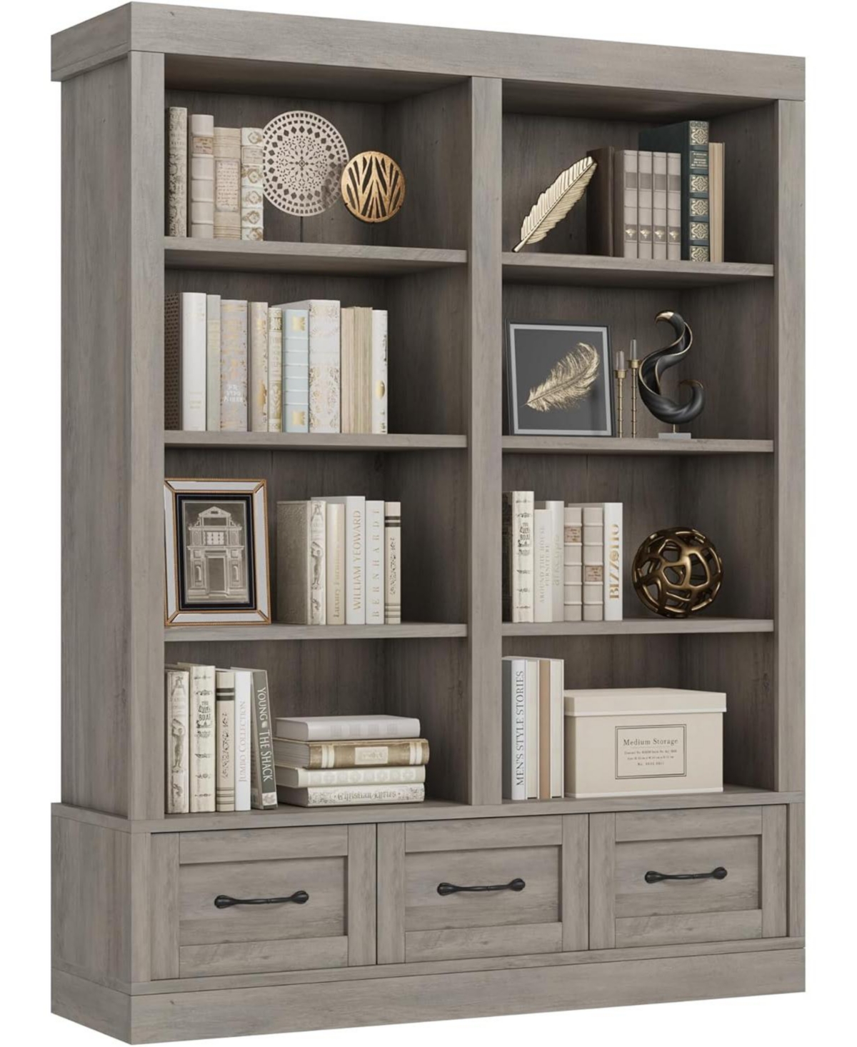 Click here for Gaomon 64" Tall Bookshelf with 3 Drawers  4-T... prices