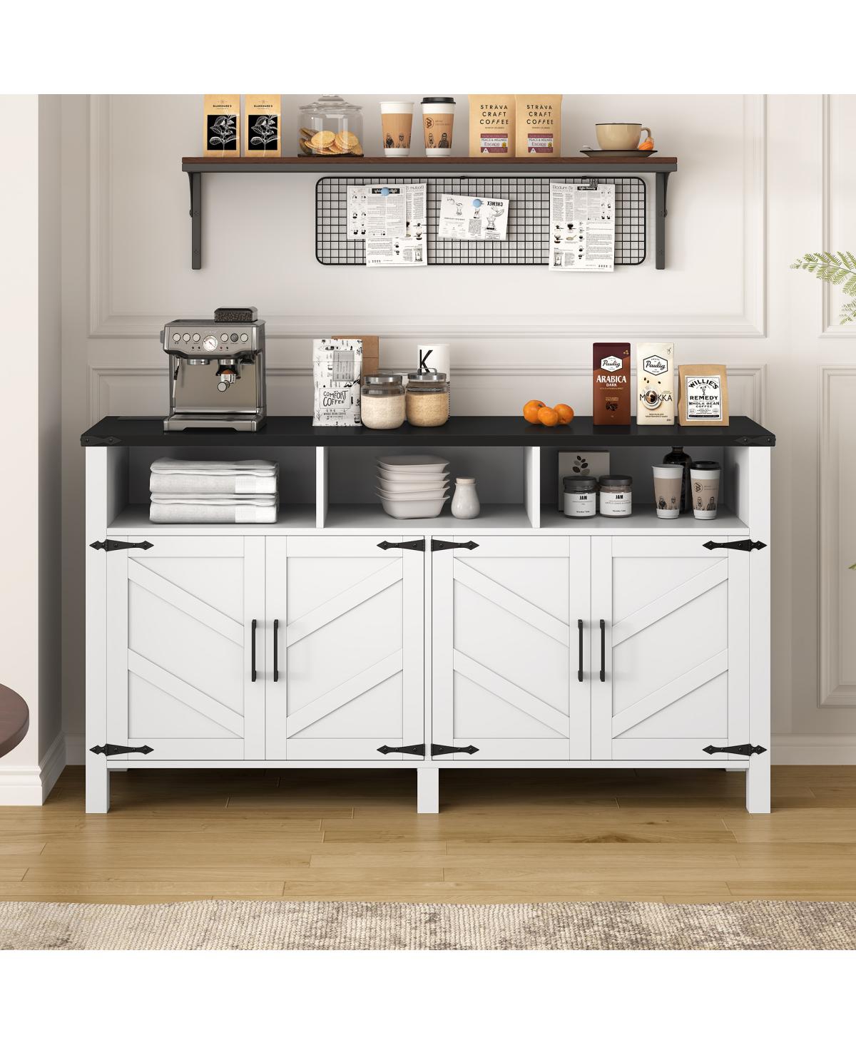 Click here for Streamdale Furniture 59" Modern 4-Door Sidebo... prices