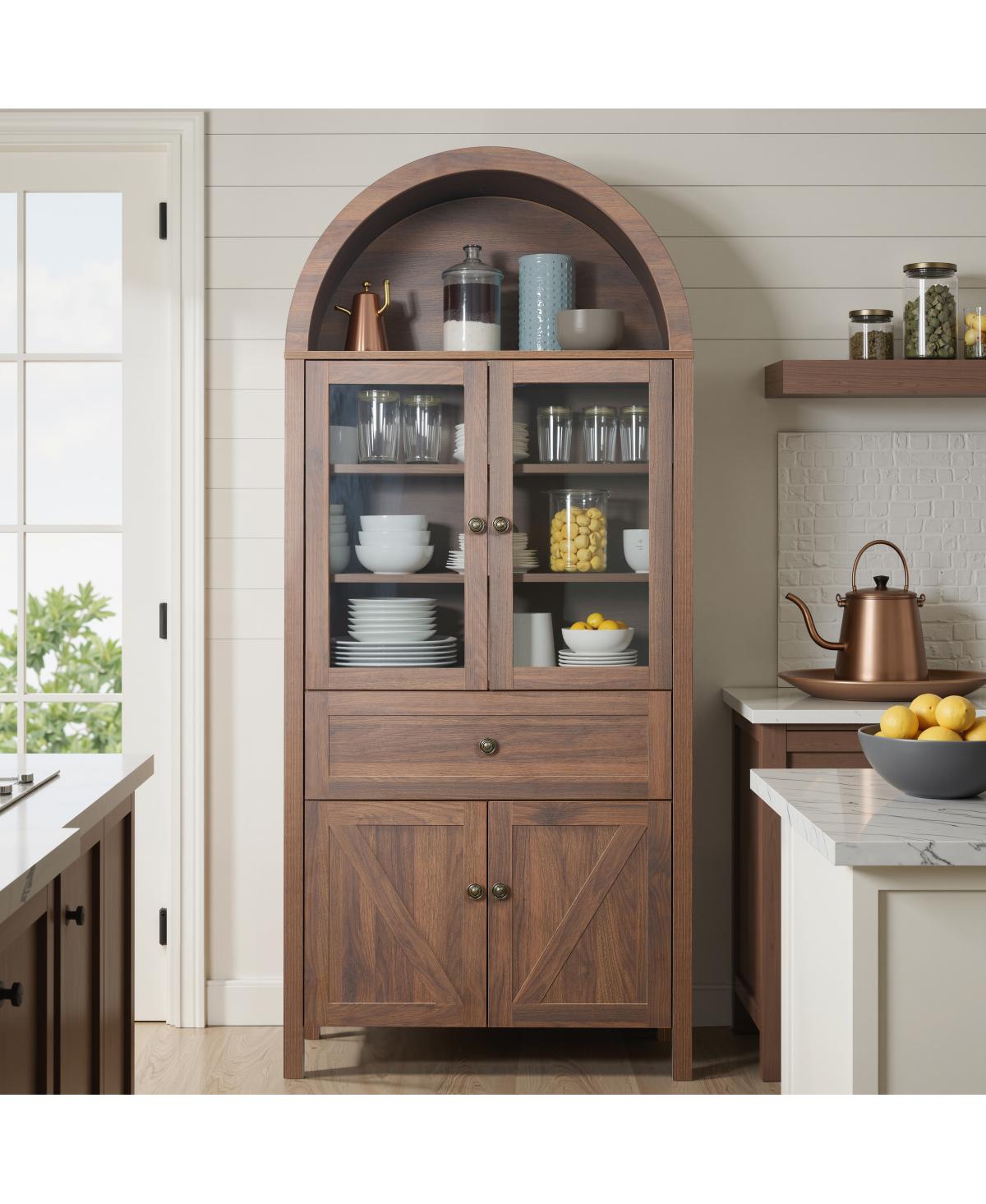 Click here for Streamdale Furniture Dome Cabinet  Walnut  high-qu... prices
