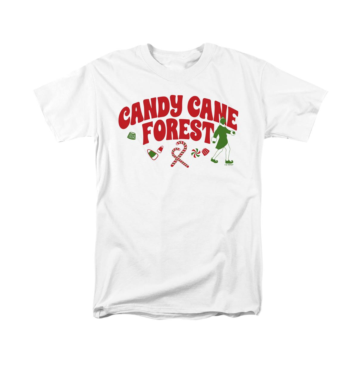 Click here for Elf Mens MensCandy Cane Forest T Shirt - White prices