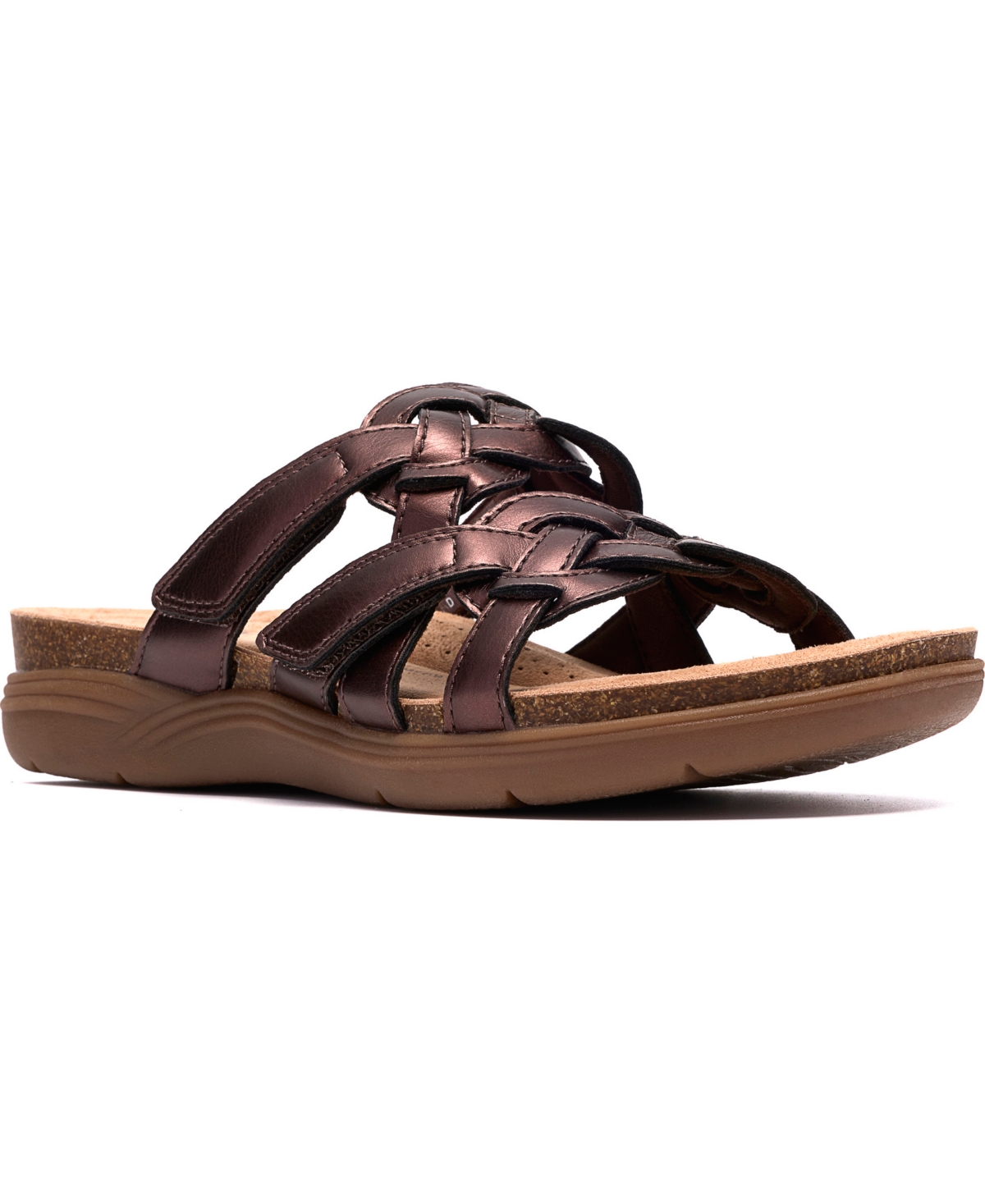 Click here for Clarks Womens April Rae Round Toe Flat Sandals - B... prices