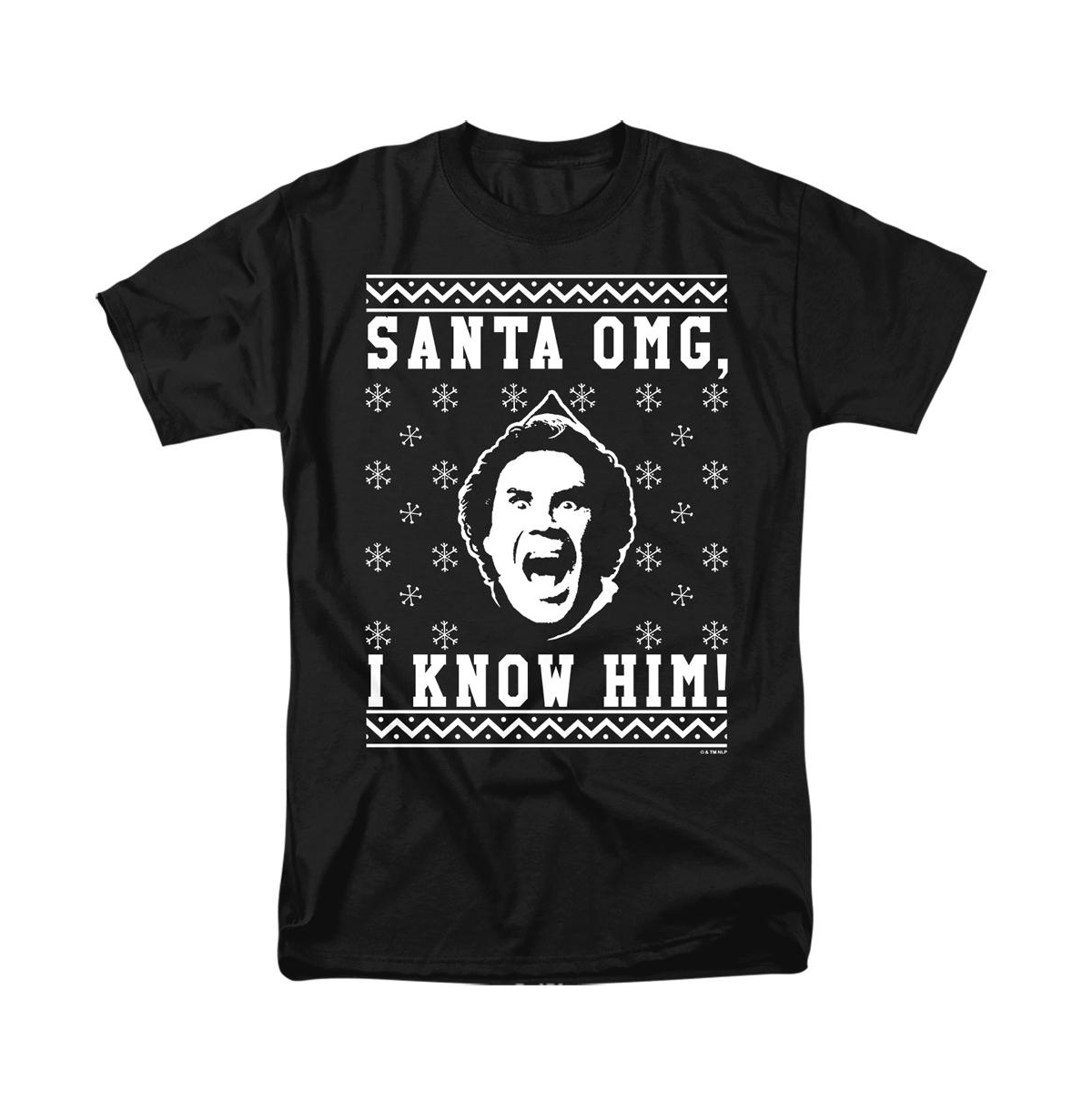 Click here for Elf Mens Omg Faux Sweater T Shirt - Black prices