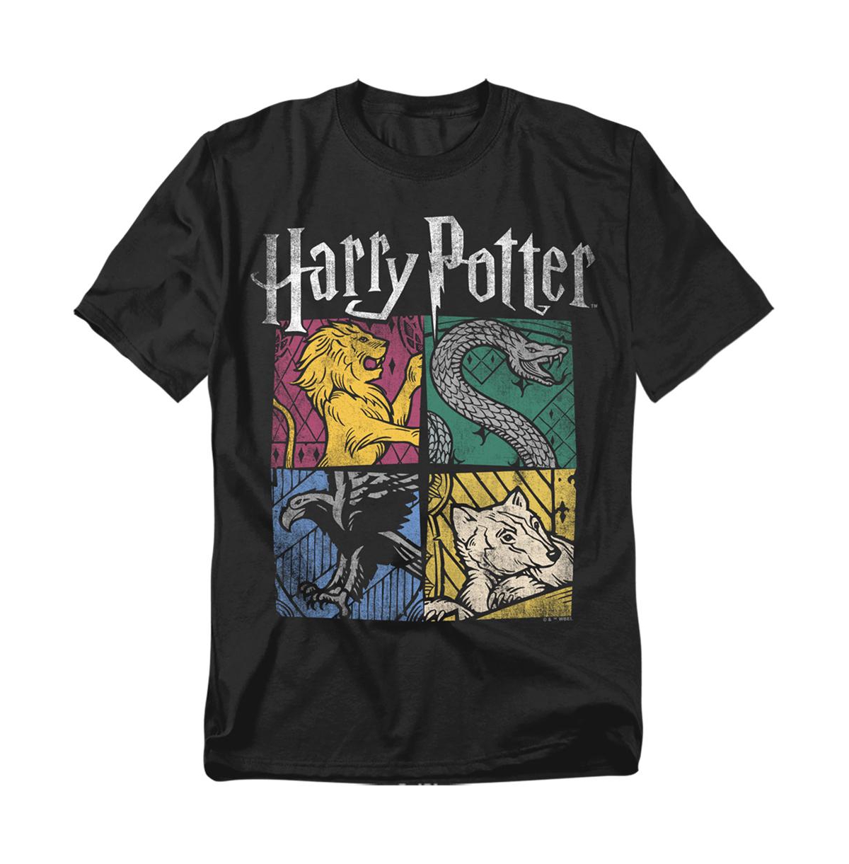 Click here for Harry Potter Mens House Squares T-Shirt - Black prices