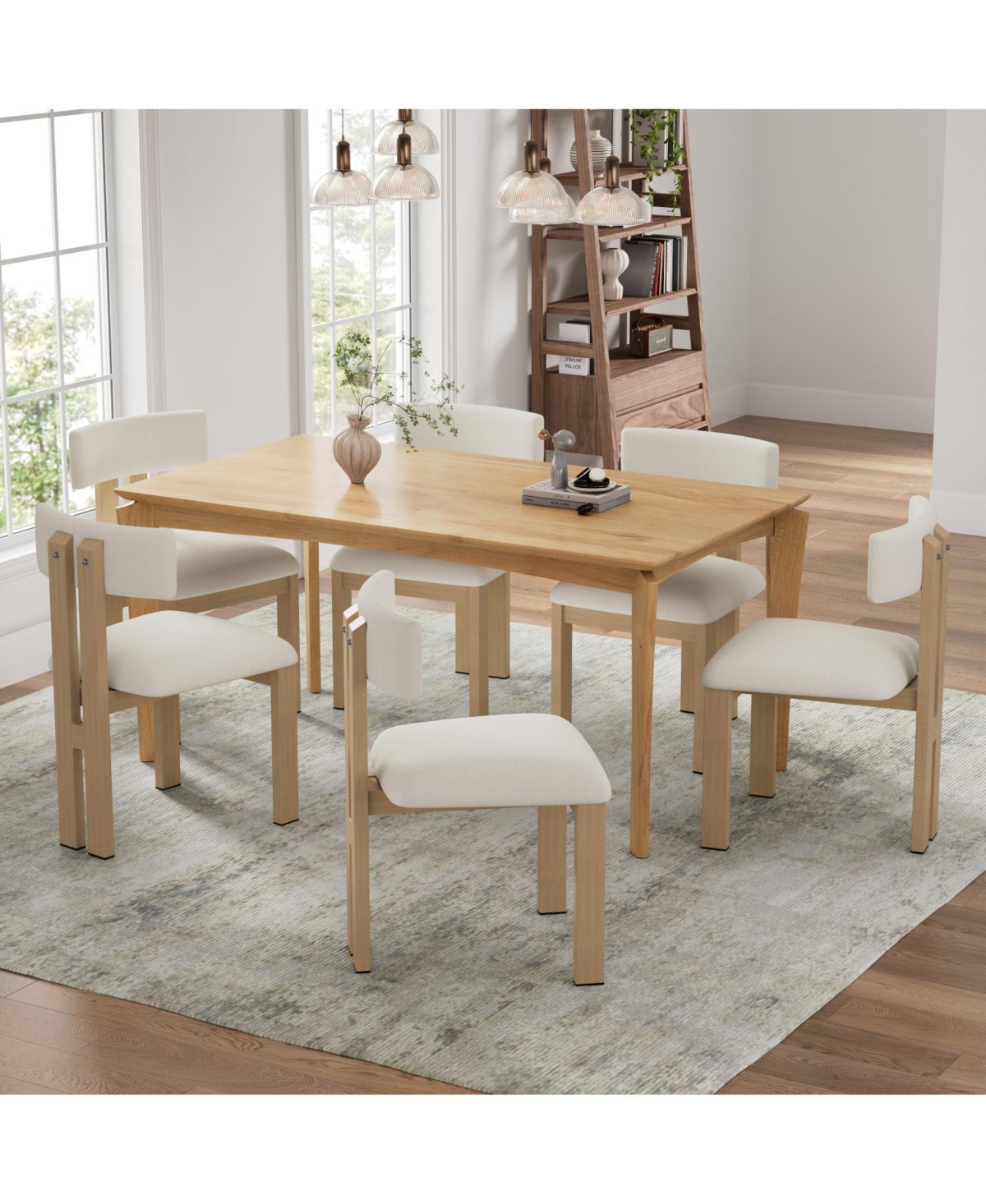 Click here for Streamdale Furniture 7-Piece Dining Set with Wood... prices