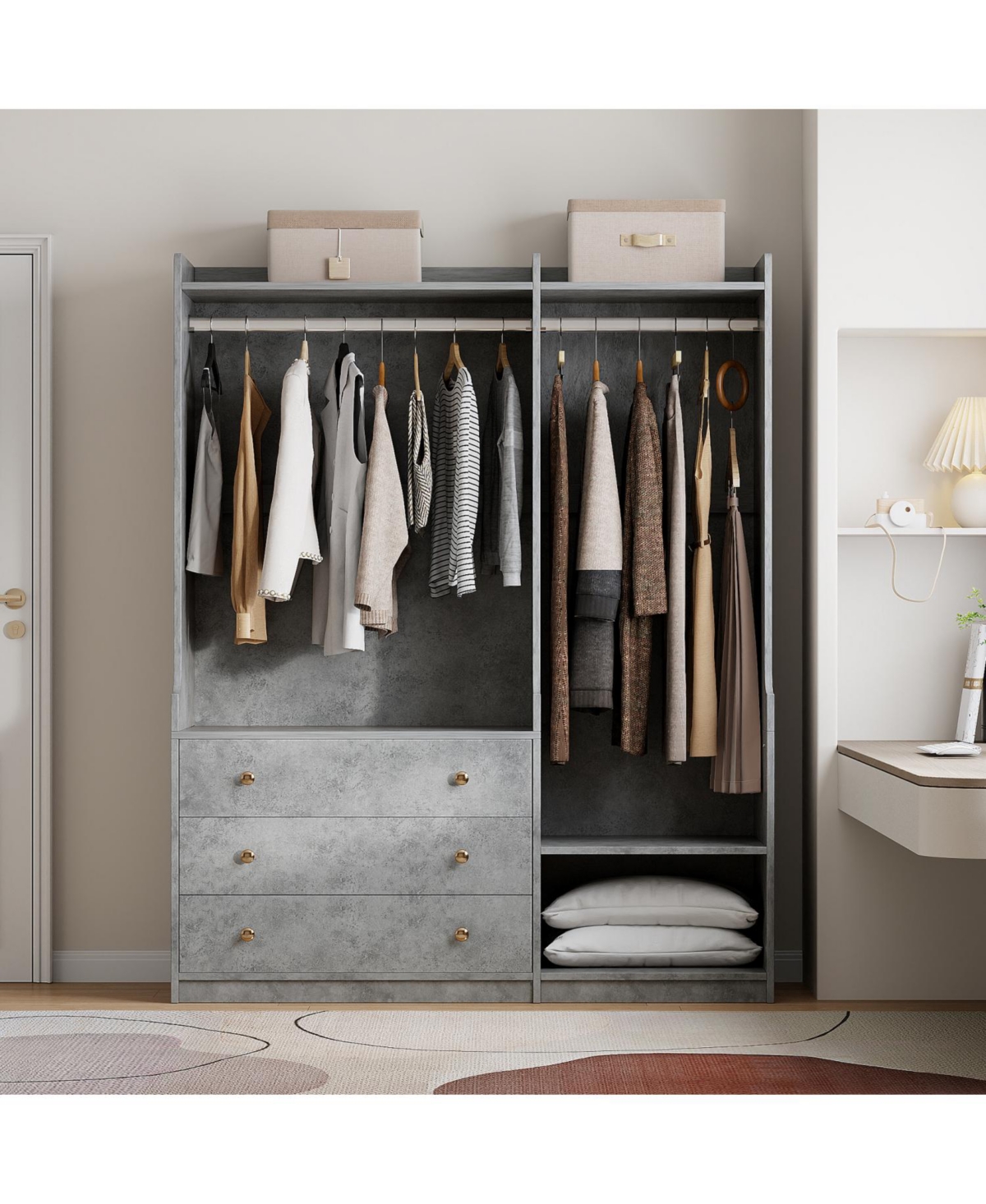 Click here for Streamdale Furniture Open Wooden Wardrobe Storage... prices