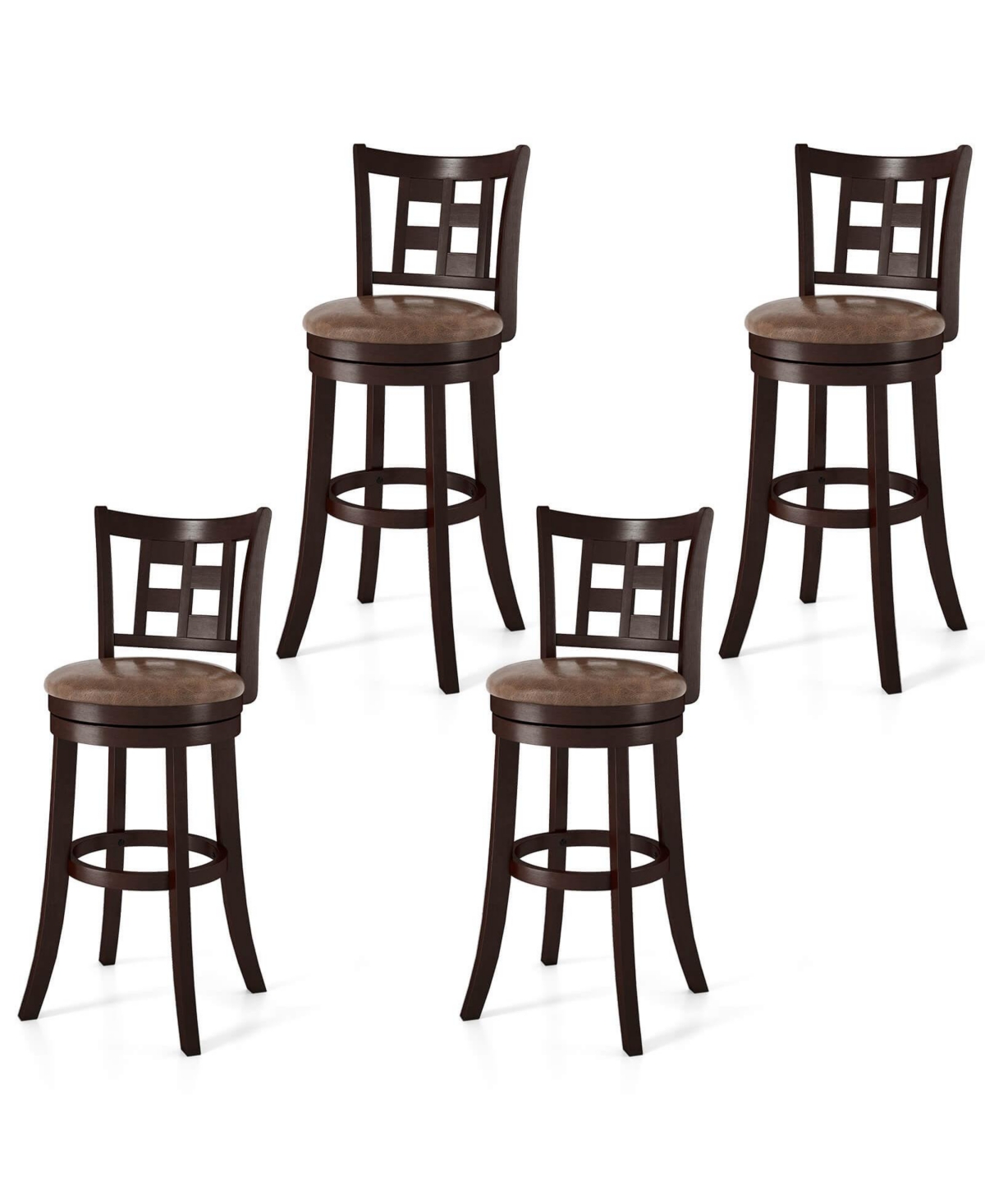 Click here for Costway Bar Stools 30" Swivel Bar Chairs with... prices