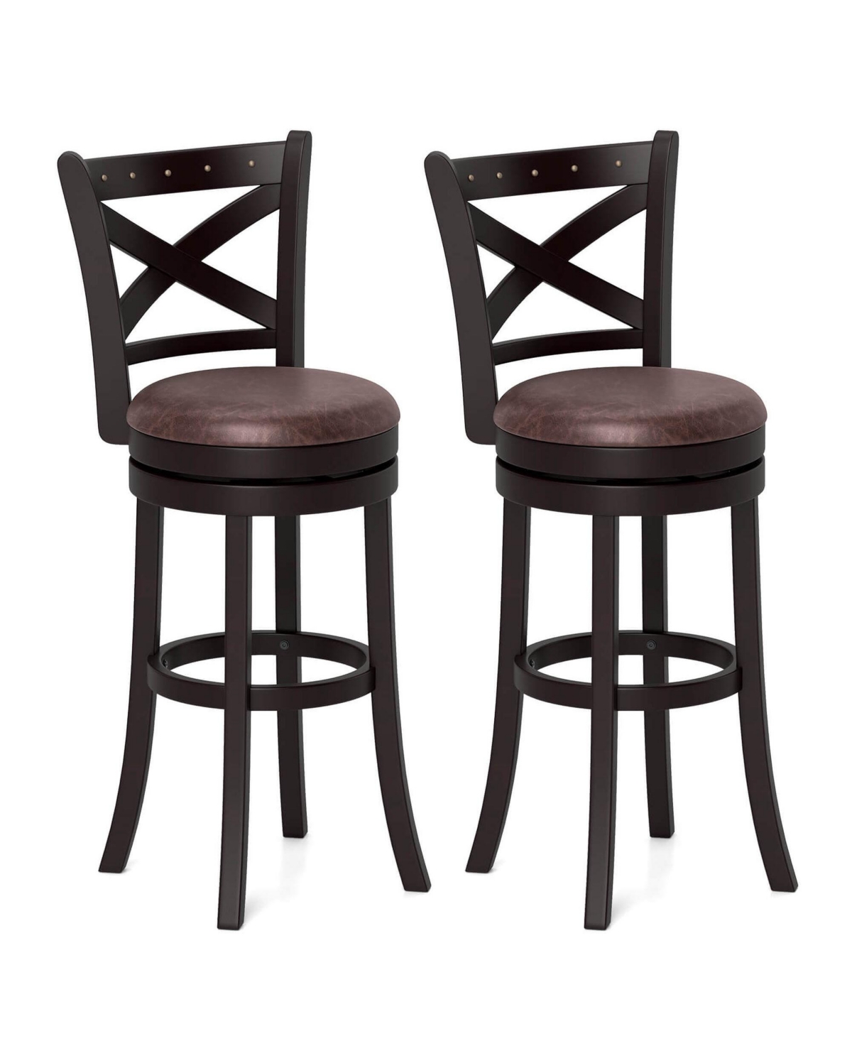 Click here for Costway 29" Swivel Bar Stools Footrest & Rubb... prices