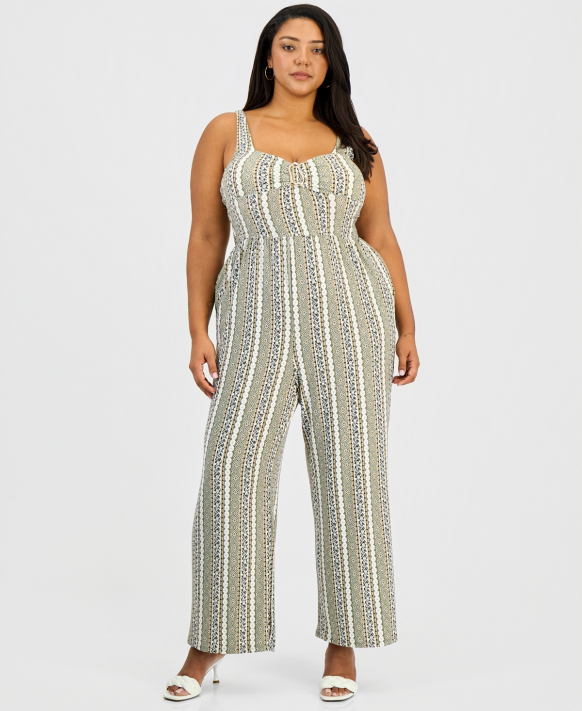 Click here for Derek Heart Trendy Plus Size Printed Sleeveless Ju... prices