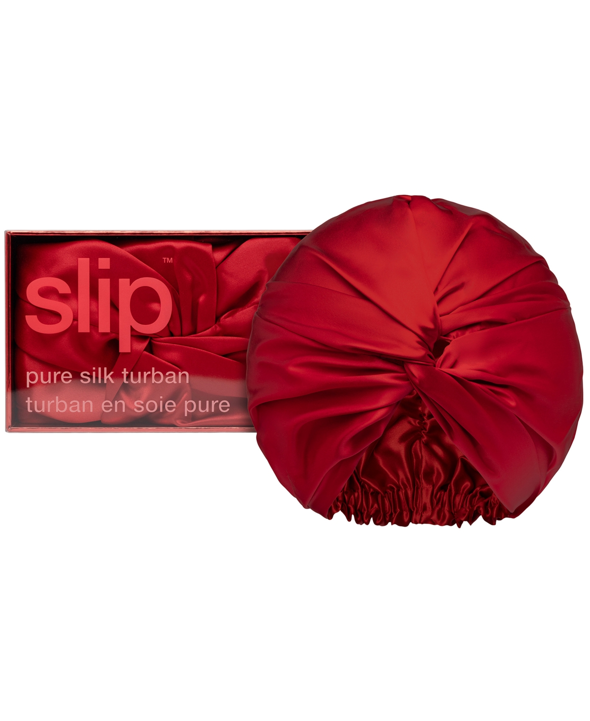 Click here for Slip Pure Silk Turban - Scarlet prices
