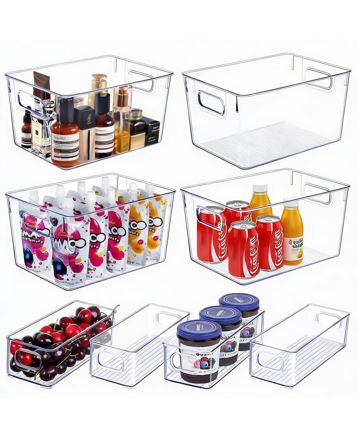 Click here for Yigii Set of 8 Clear Stackable Storage Bins for Pa... prices