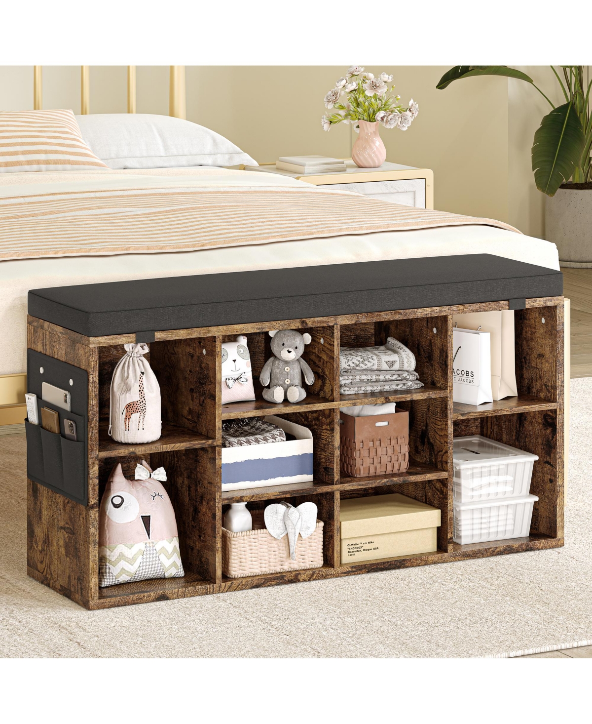 Click here for gaomon Shoe Storage Bench  10 Cubbies Storage Orga... prices