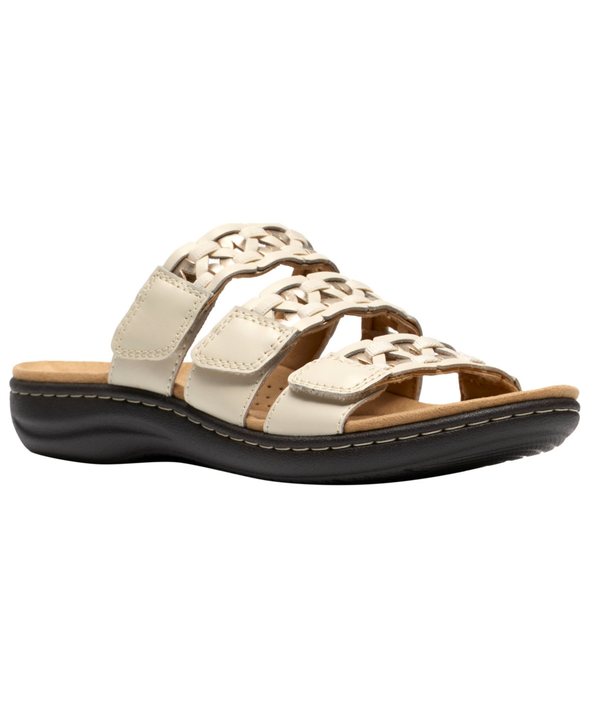 Click here for Clarks Womens Collection Round Toe Sandals - Cream... prices