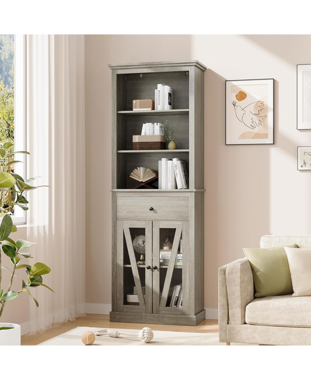 Click here for gaomon Double Door Tall Storage Cabinet with Singl... prices